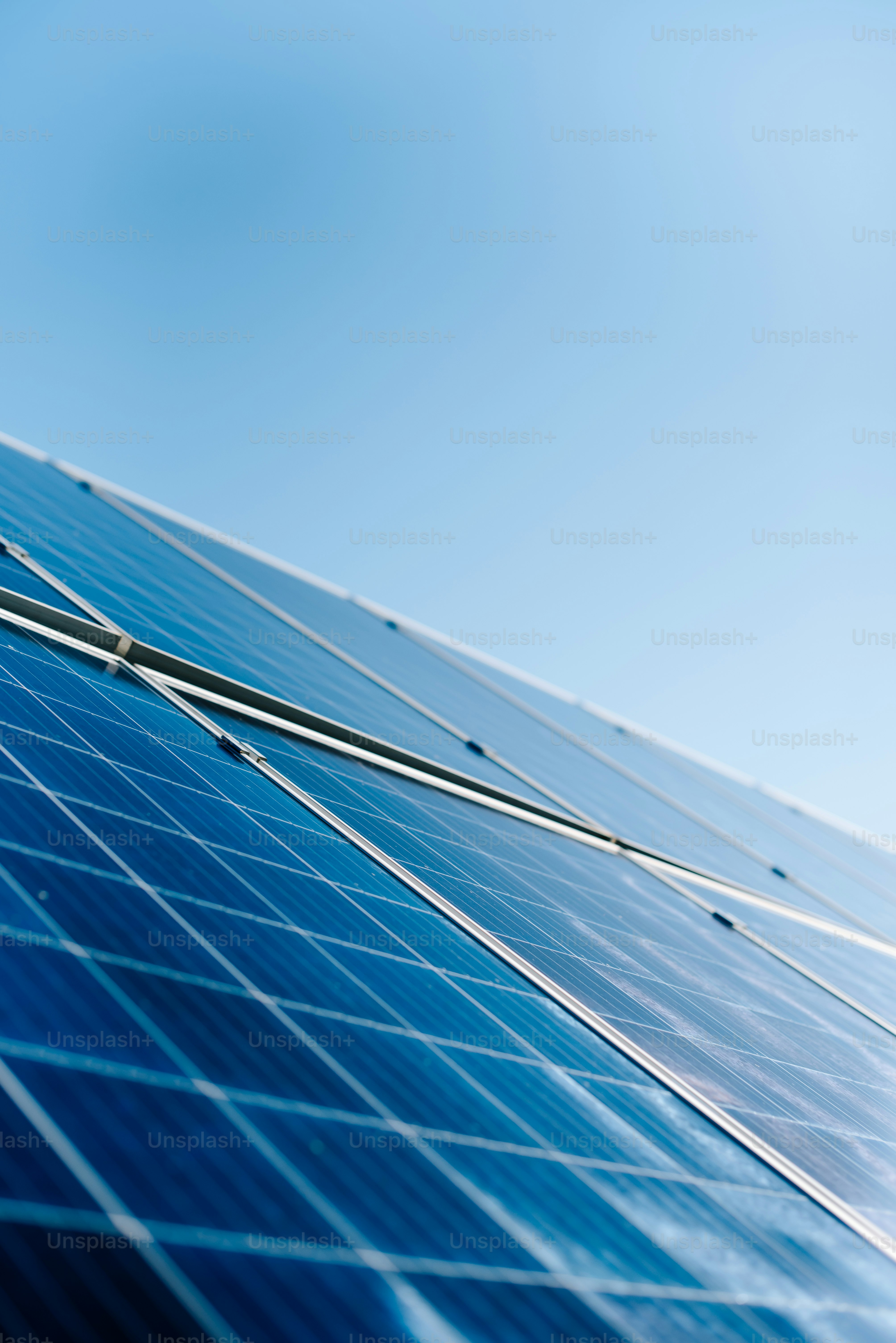 A close up of a solar panel on a building photo – Solar power Image on ...