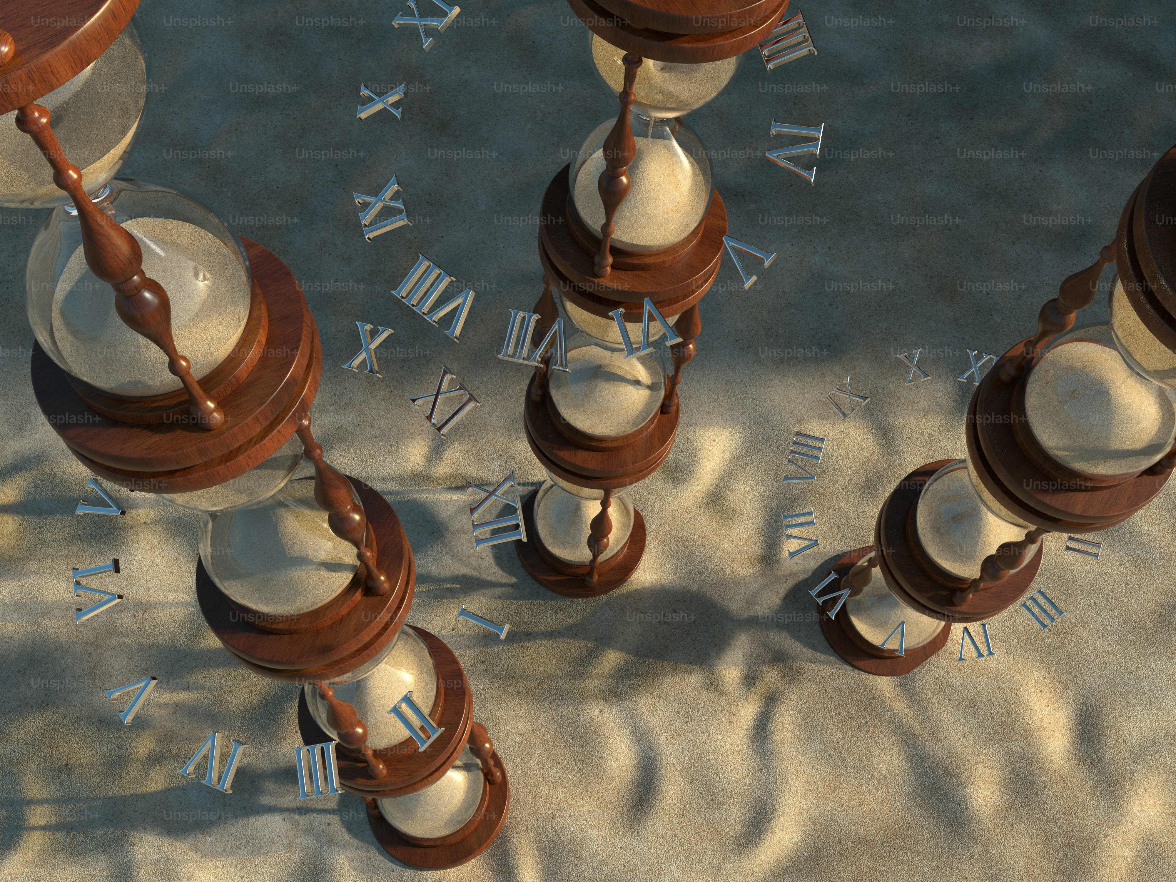 A sand clock sitting on top of a table photo – Wallpaper Image on Unsplash