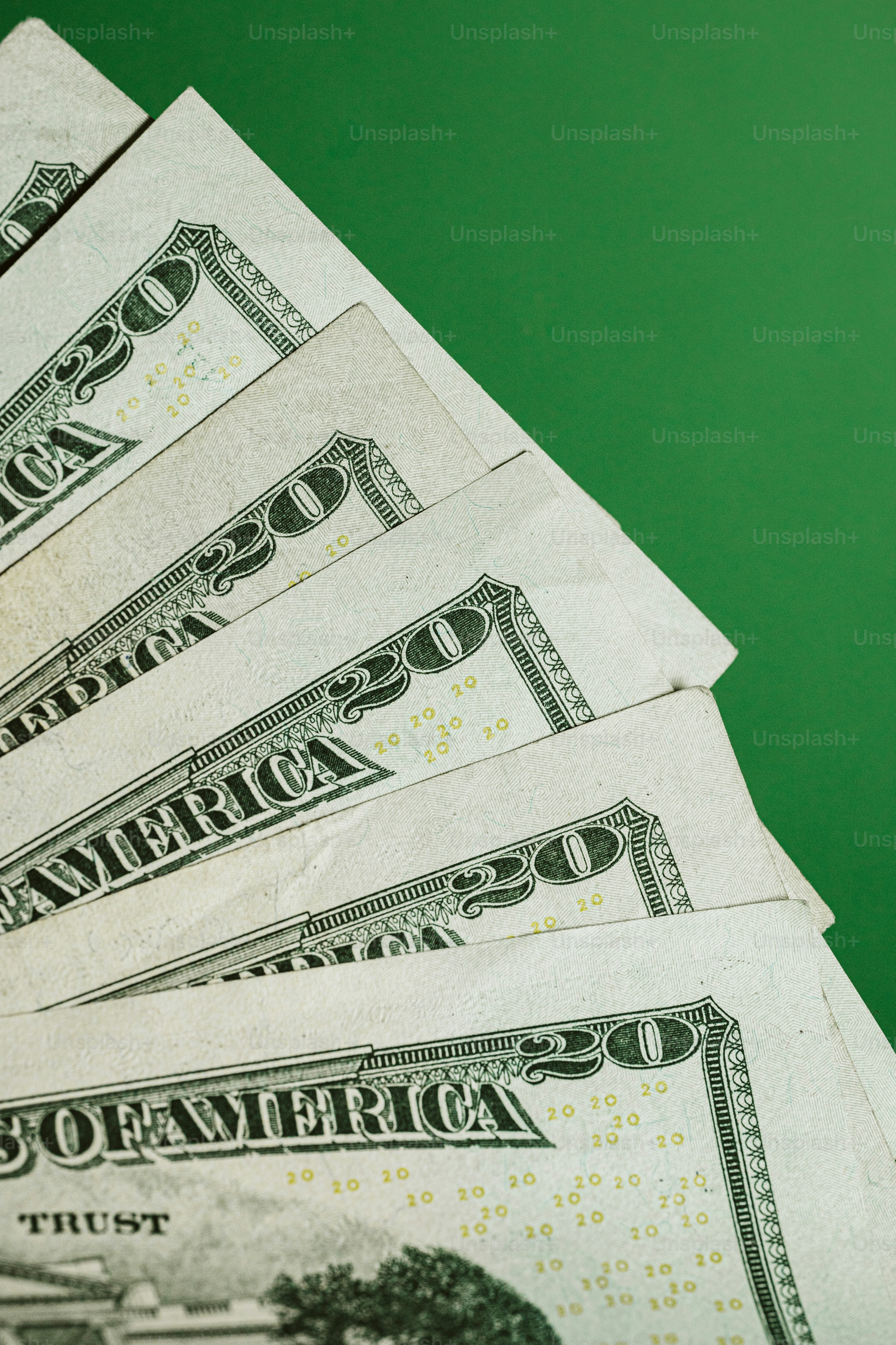 Stacks Of 20 Dollar Bills