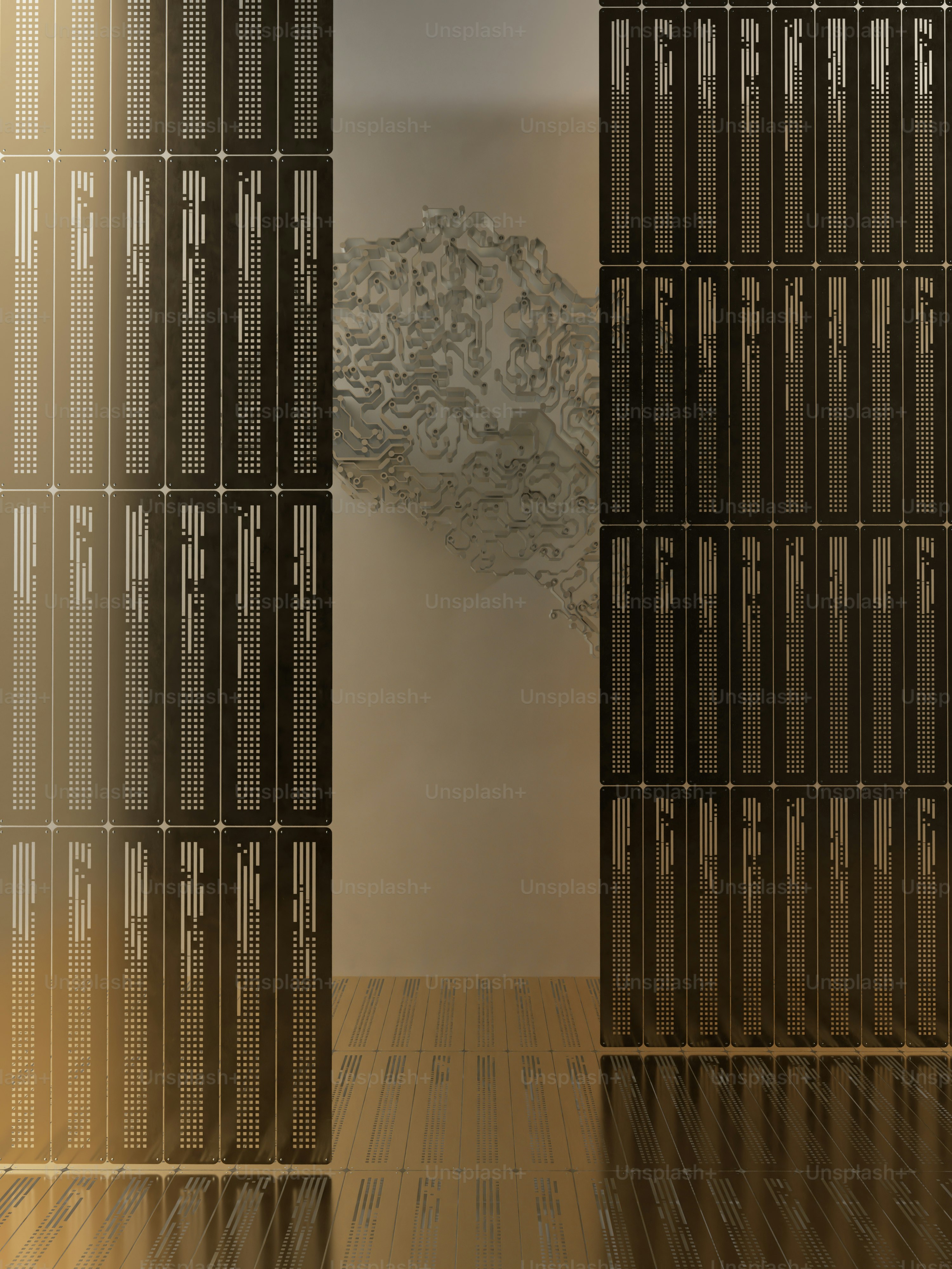 A room that has a bunch of doors in it photo – Digital image Image on ...