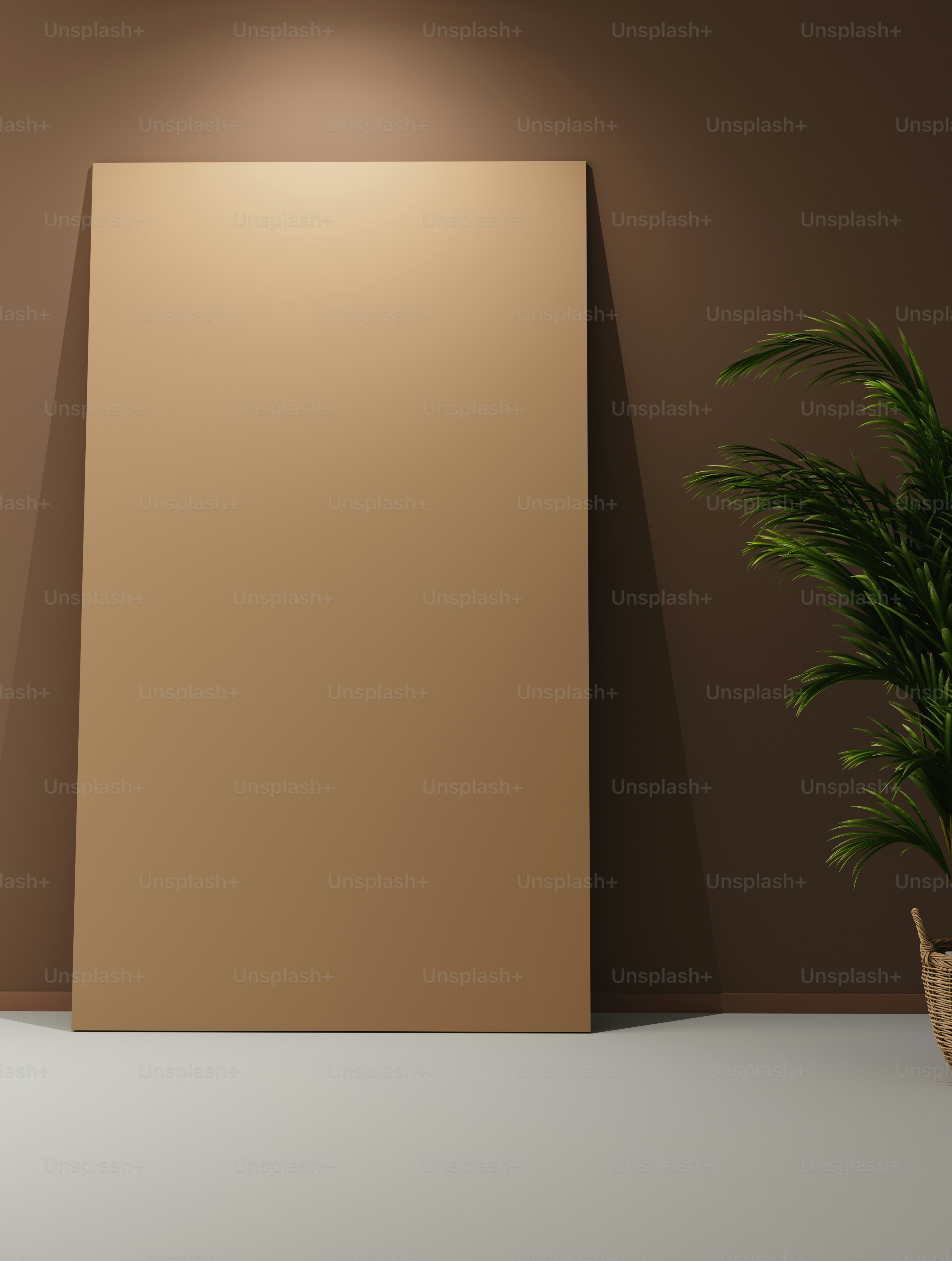 A chair in a room with a picture frame on the wall photo – Interior ...