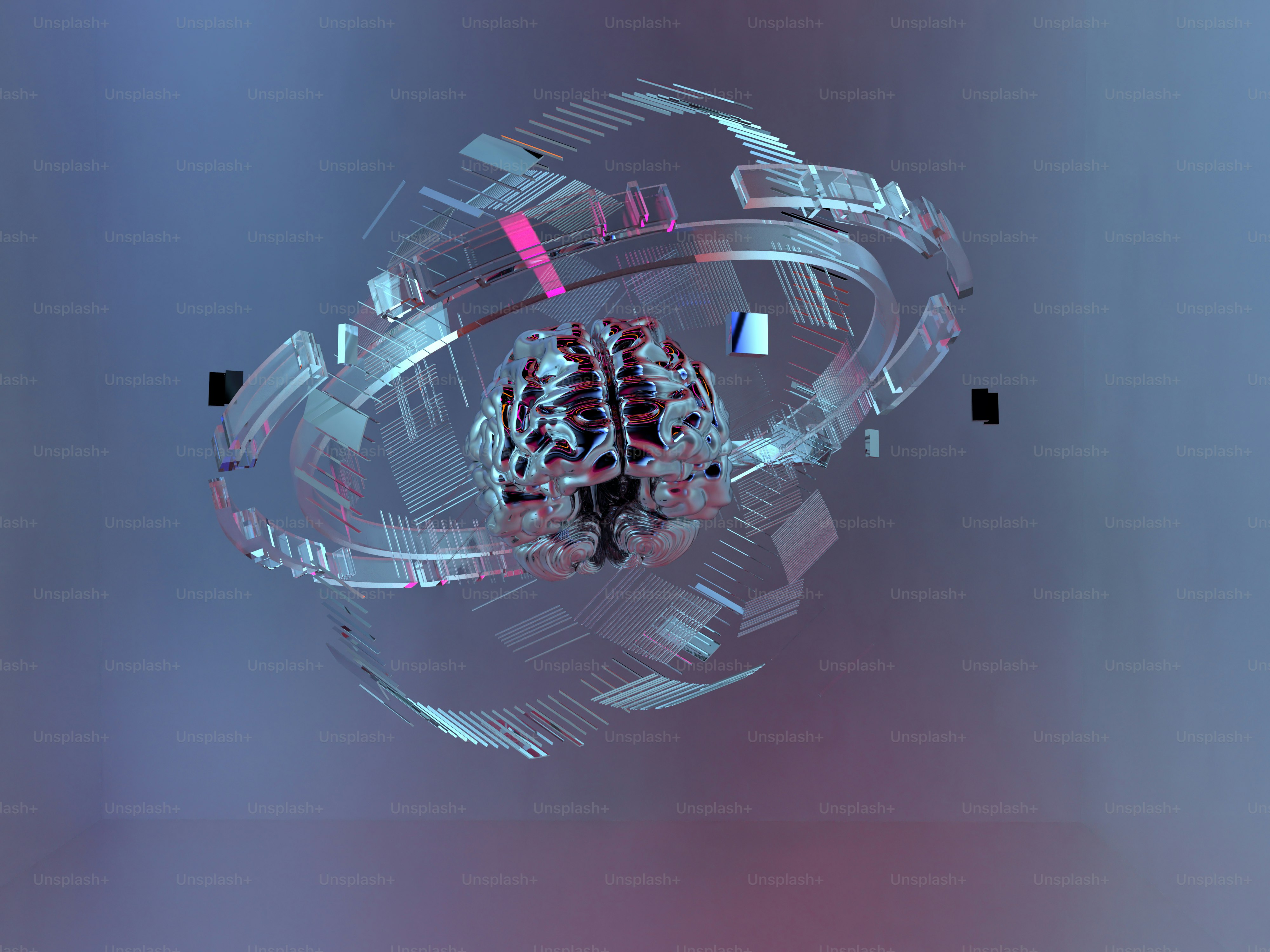 A computer generated image of a human brain photo – Machine learning ...