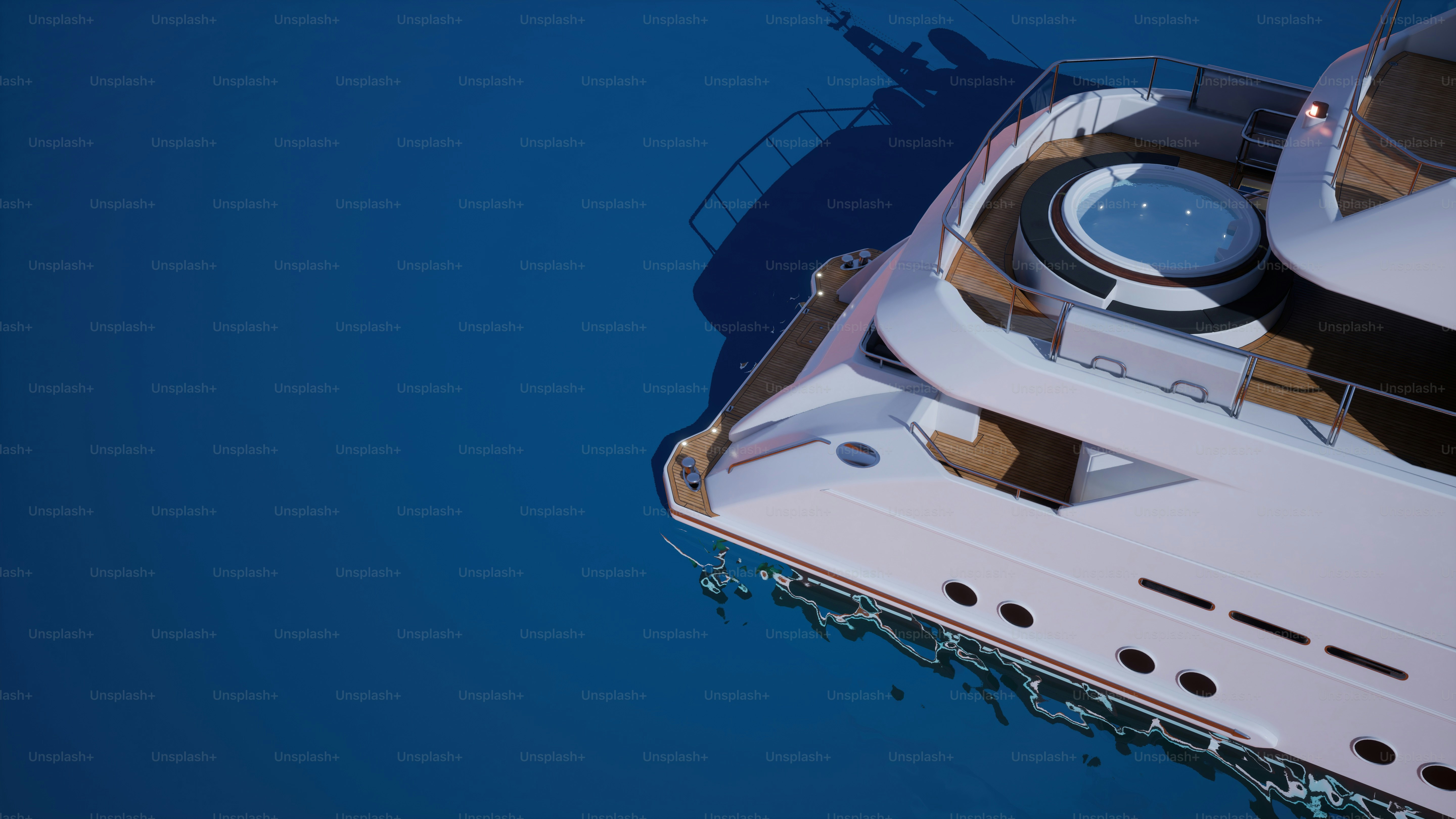 A large white boat floating on top of a body of water photo – Yacht ...