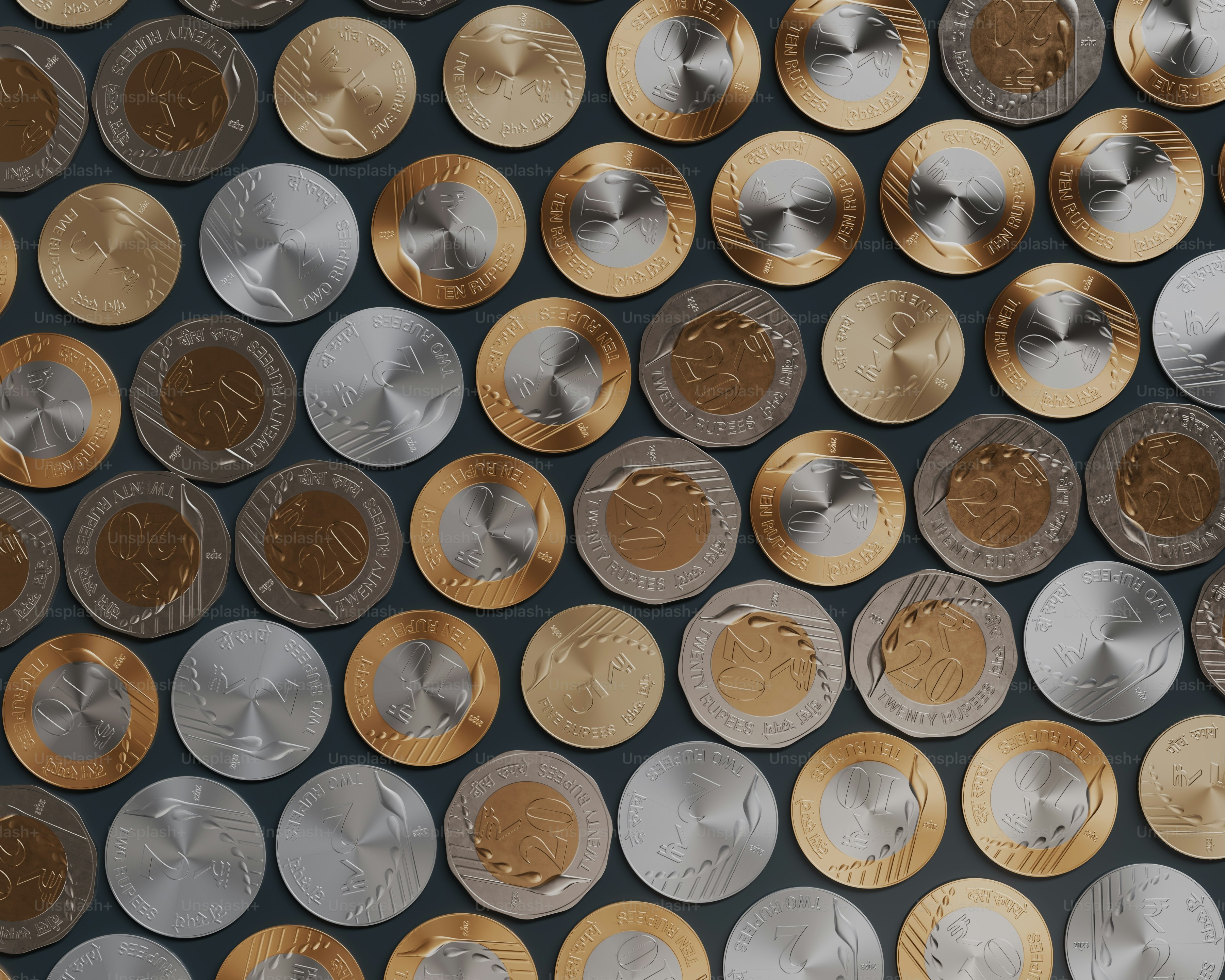 A pile of different types of coins photo – Ruble Image on Unsplash