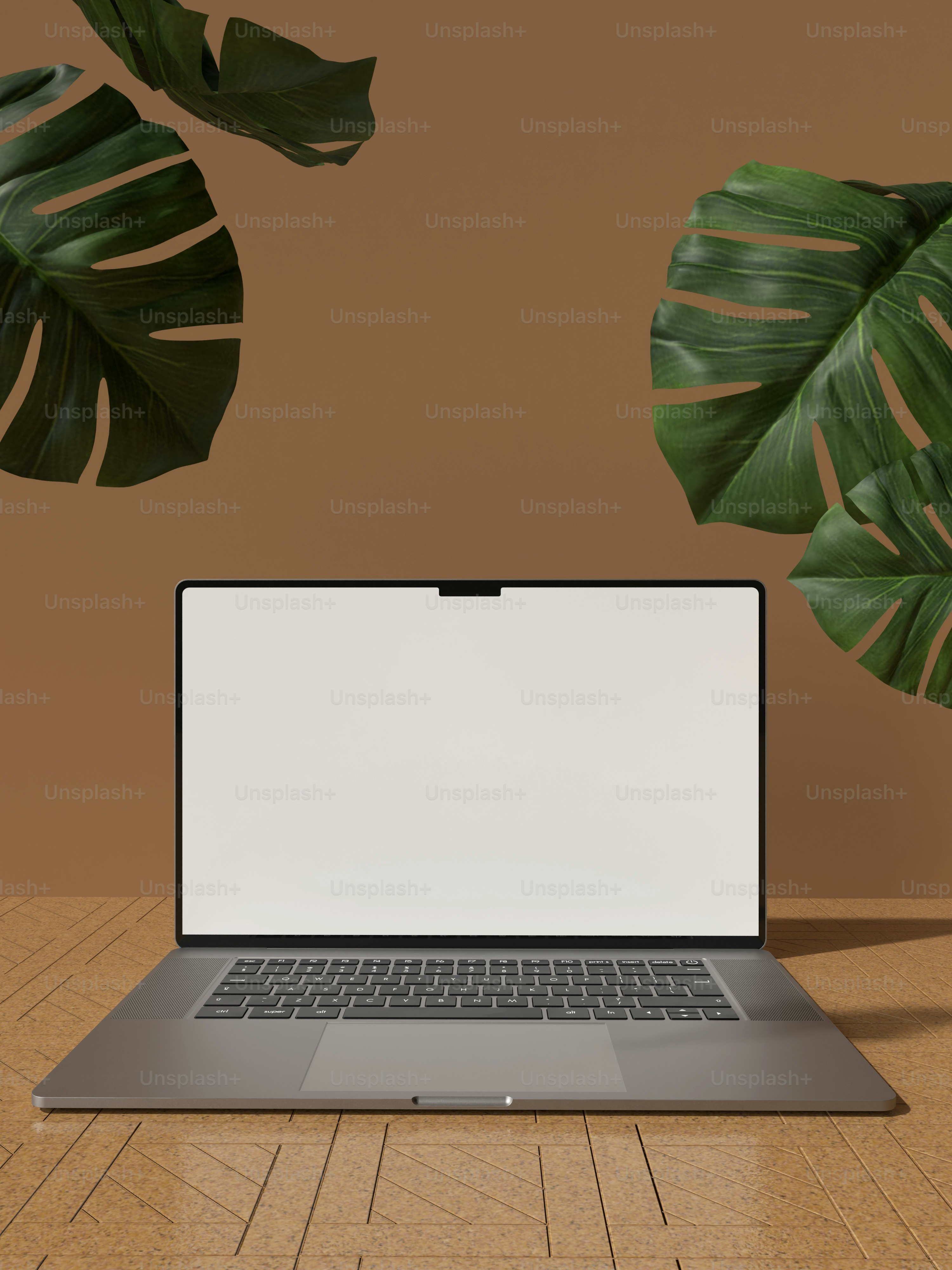 A laptop computer sitting on top of a wooden table photo – Laptop ...