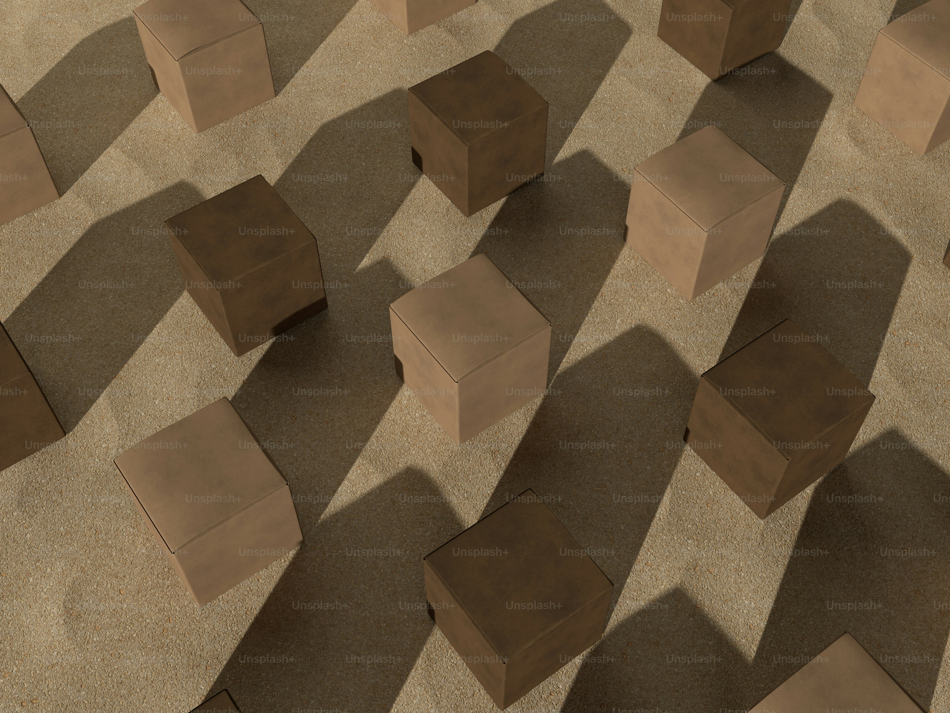 A group of cubes sitting on top of a carpet photo – Boxes Image on Unsplash