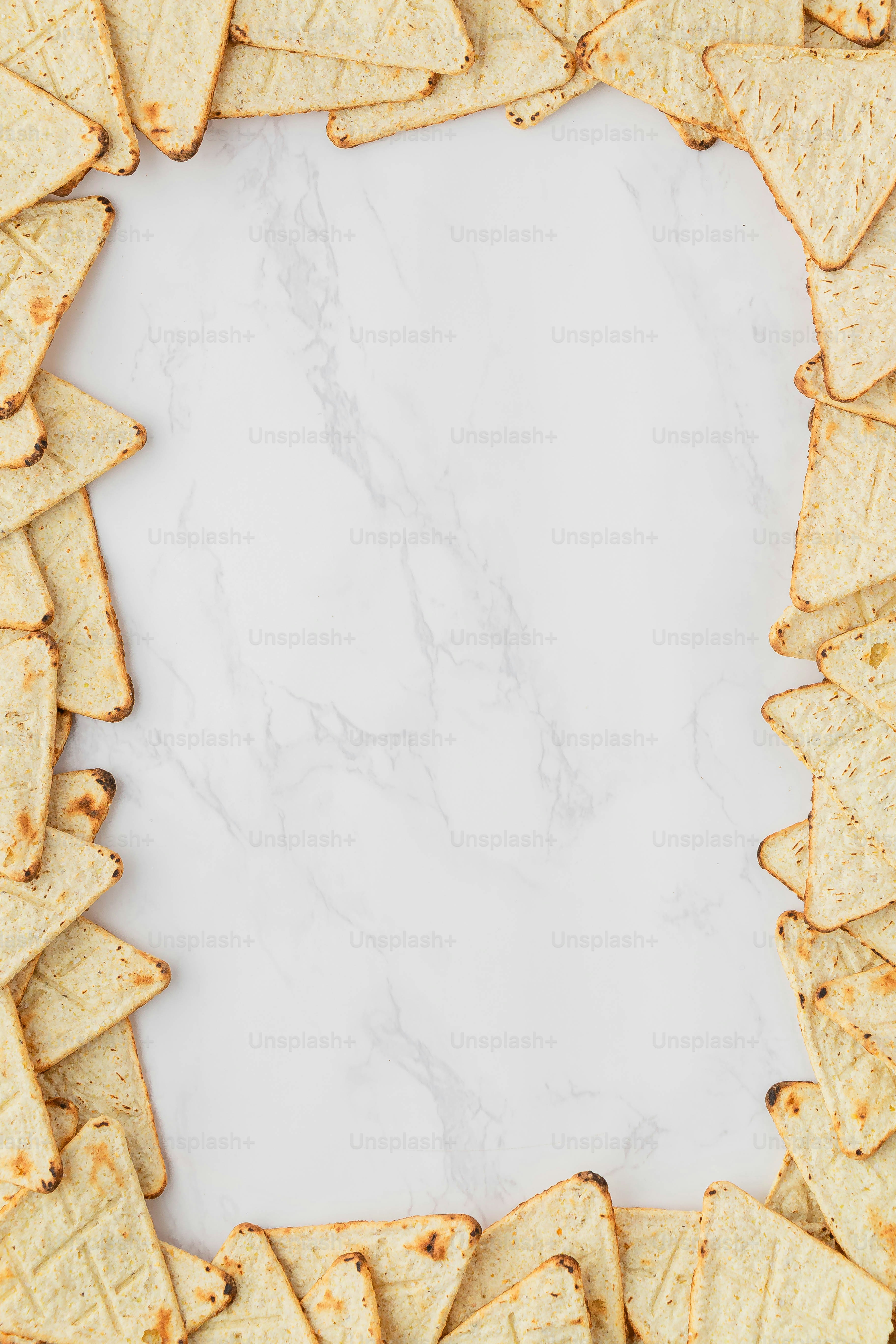 Tortilla chips arranged in the shape of a square photo – Mexico Image ...