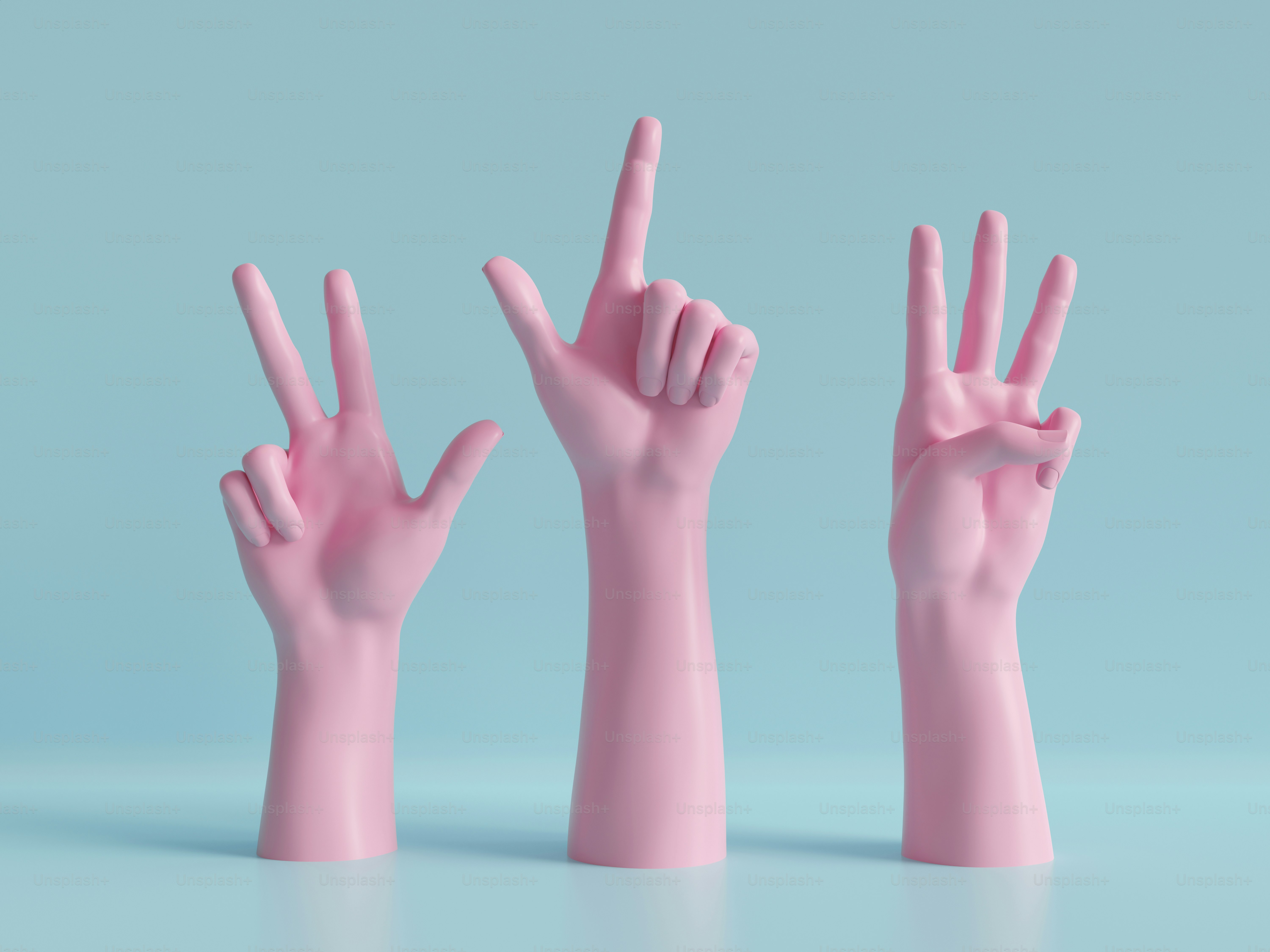 3d render, beautiful hands isolated, female mannequin body parts ...