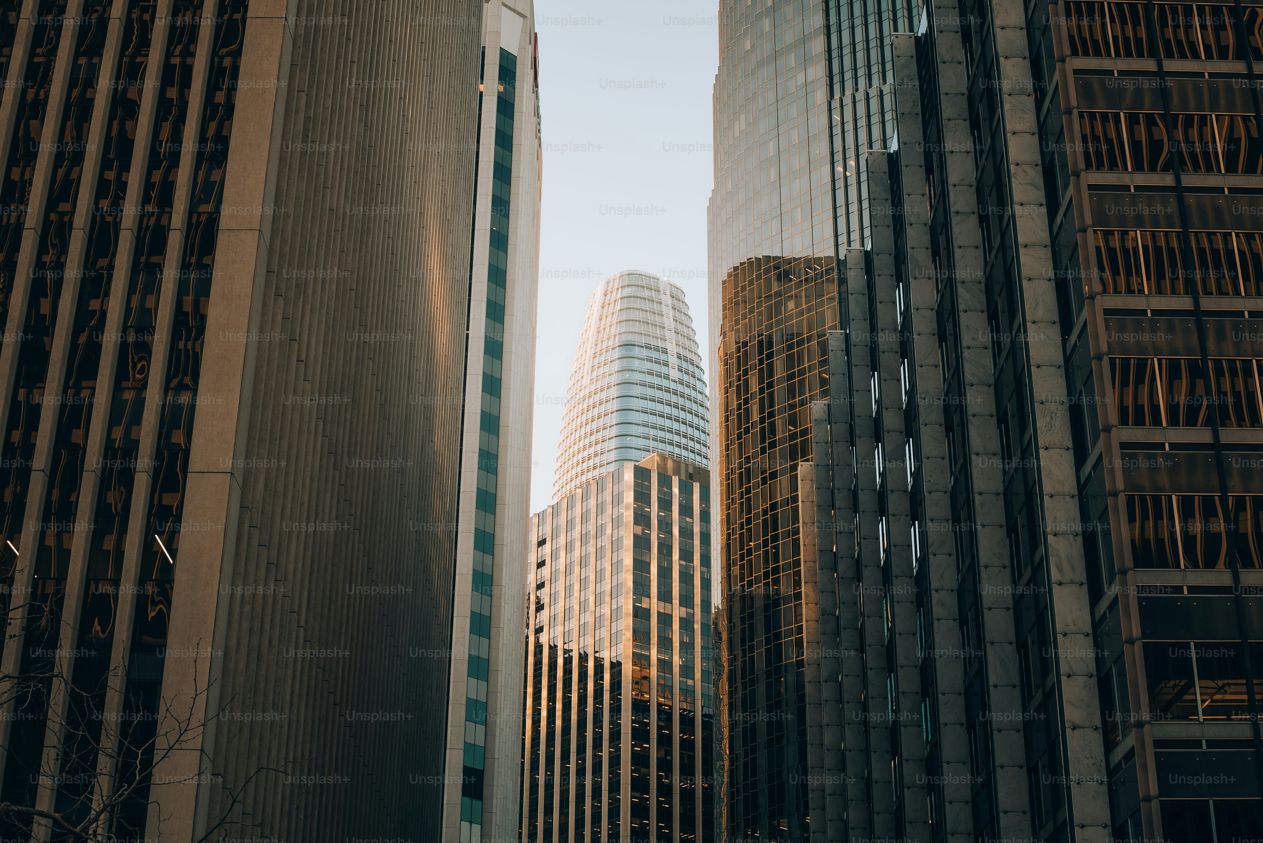 Um grupo de edifícios altos um ao lado do outro foto – Imagem sobre Papel de parede da cidade na ...