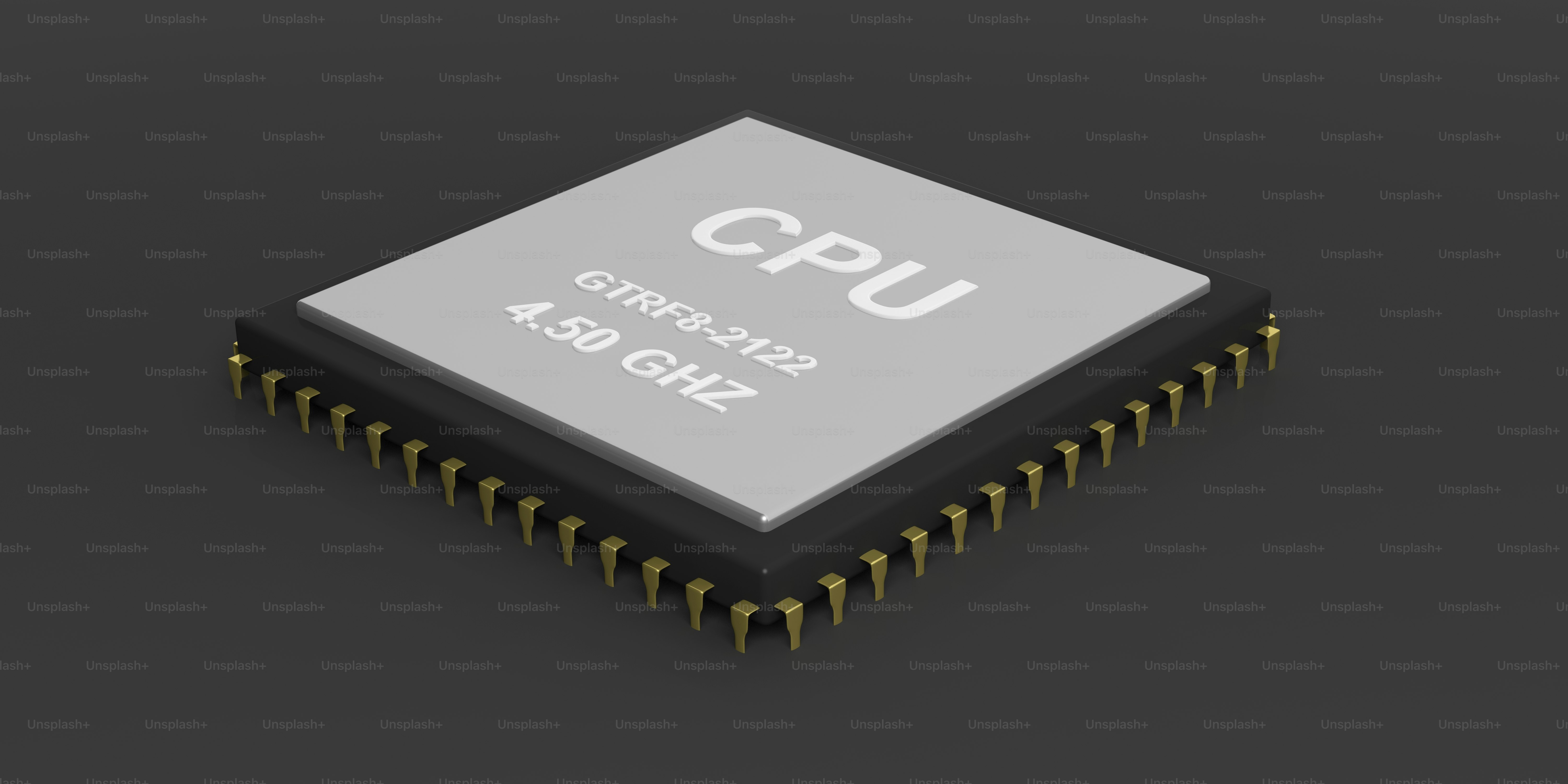 3d rendering cpu processor on black background photo – Cpu Image on ...