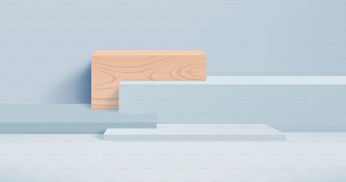 추상적인 파란색 구성 3d 렌더링 3d 그림 연단과 최소한의 분홍색 벽 장면이 있는 배경 모형 3d 블루 3d 모형 추상