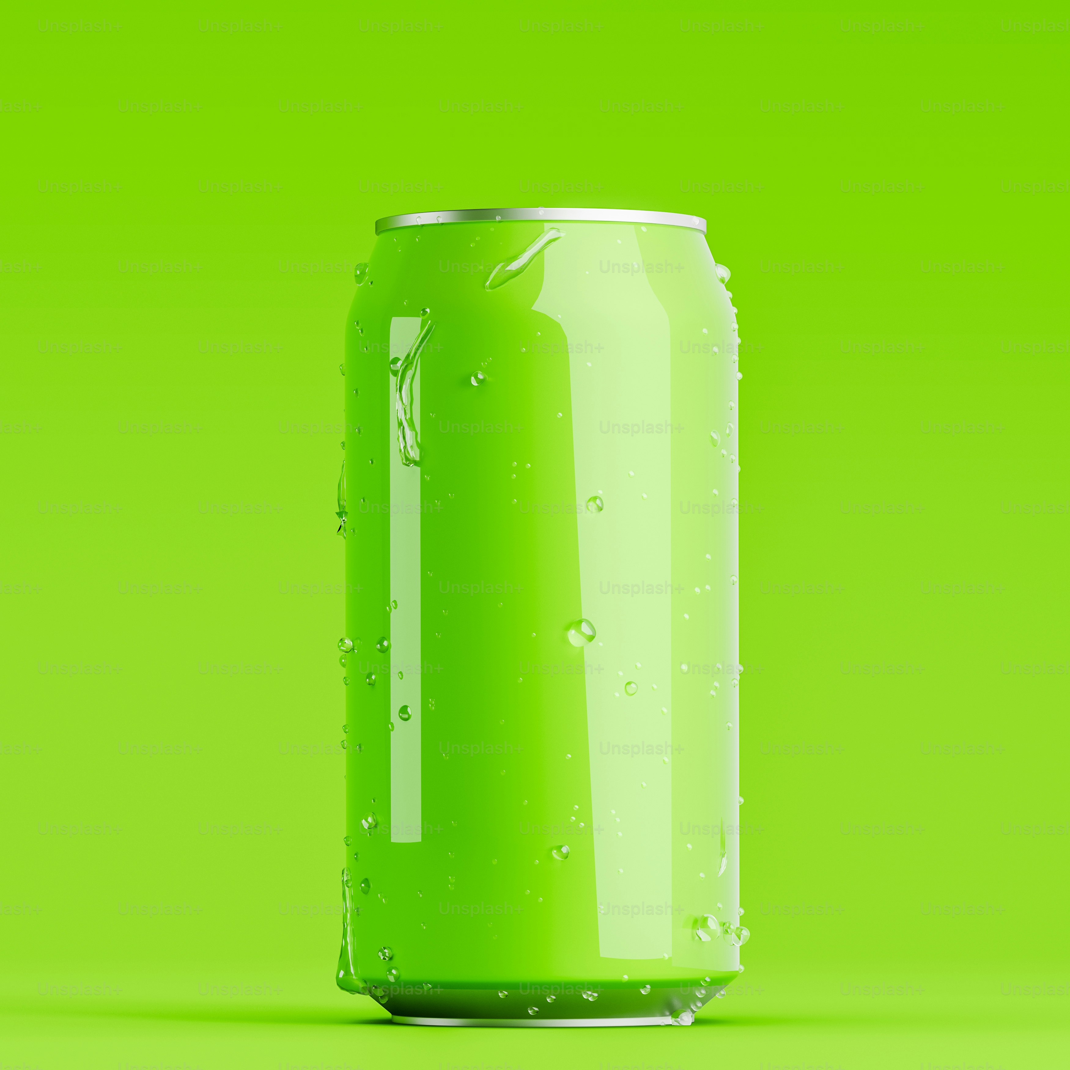 Blank Green Soda Can
