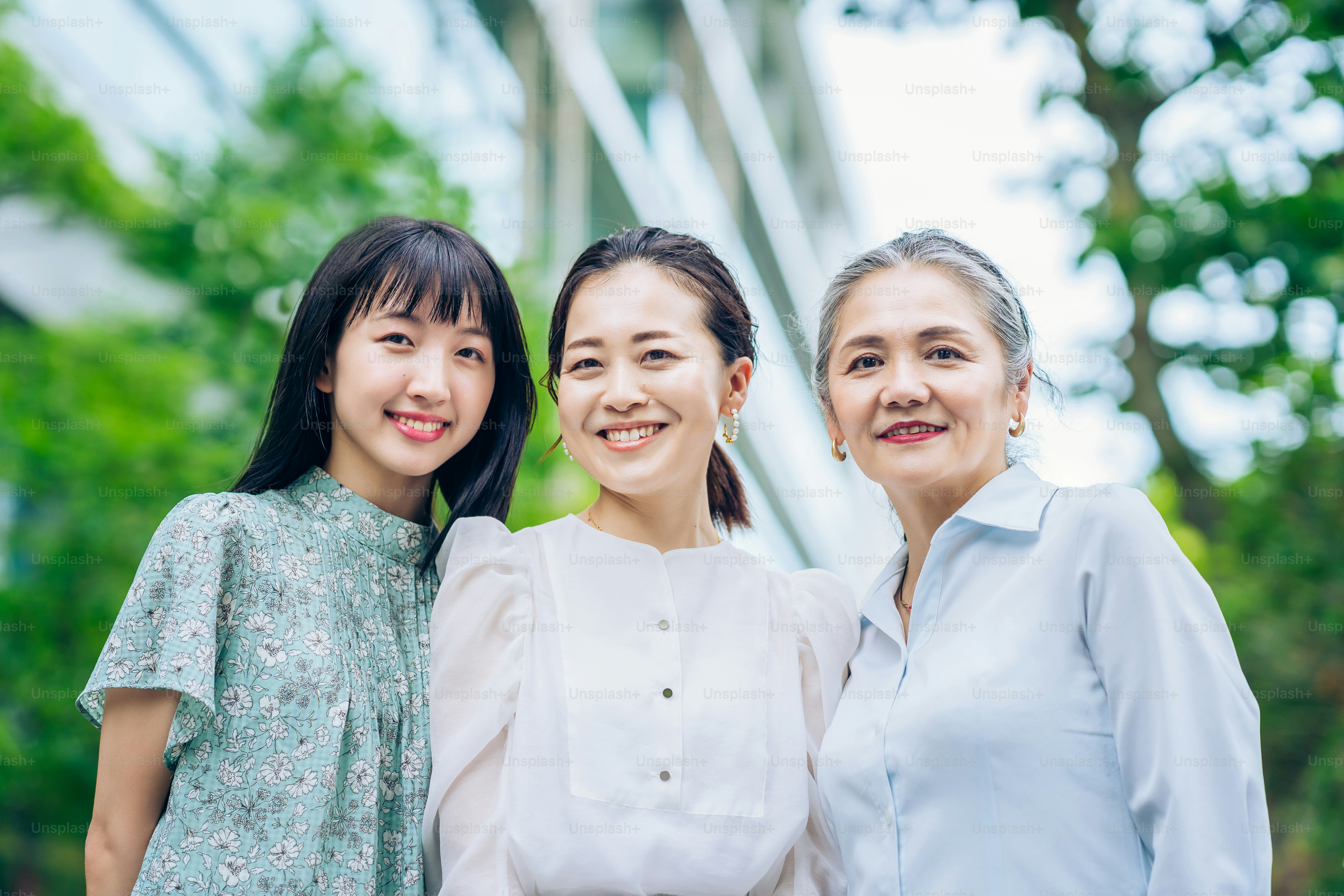 Three women of different generations outdoors photo – Portrait Image on ...