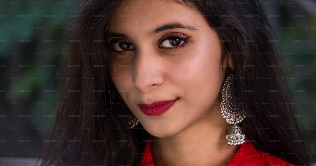 Schönes Indisches Mädchen Junge Hinduistische Frau Model