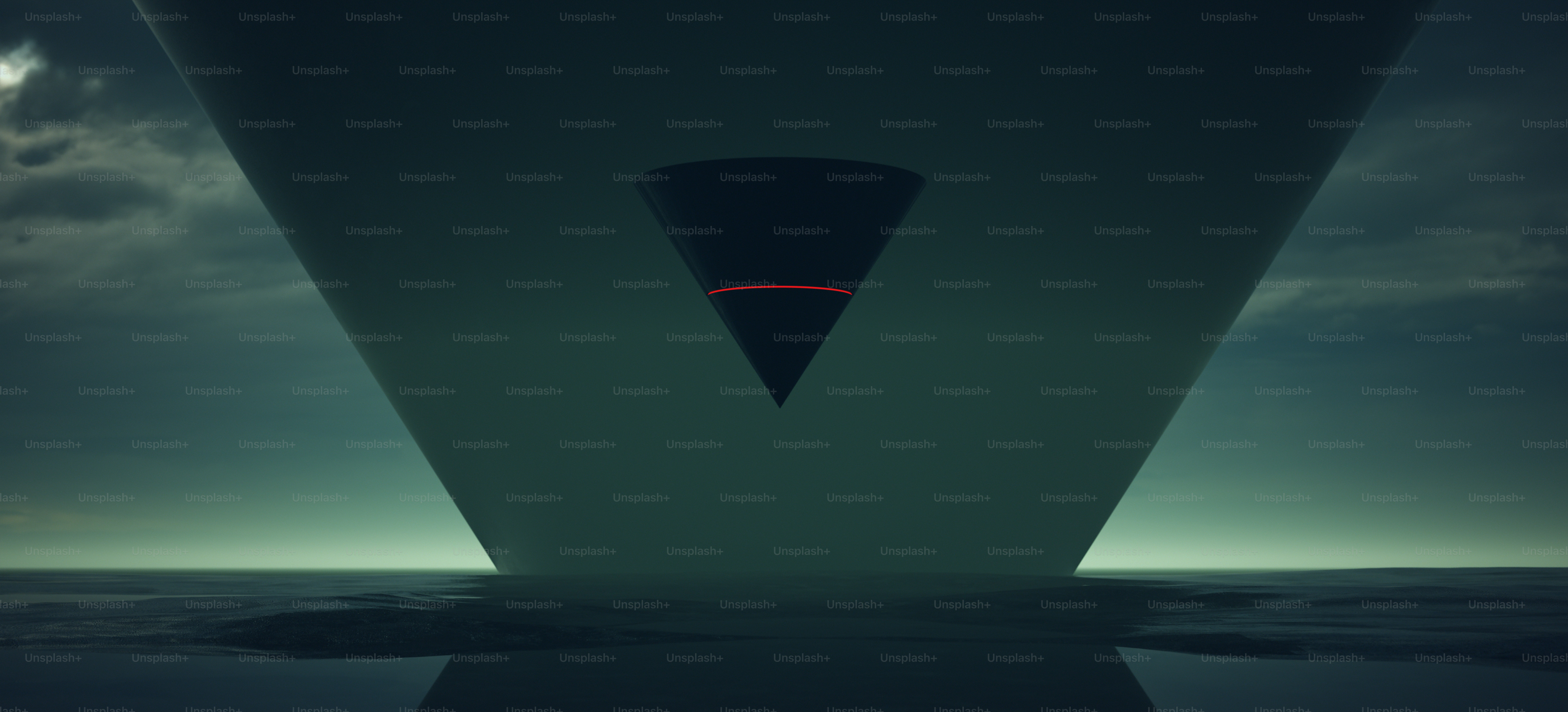 Alien Inverted Cone Shape Probe Droid AI Robot Black Red Sci Fi Horror ...