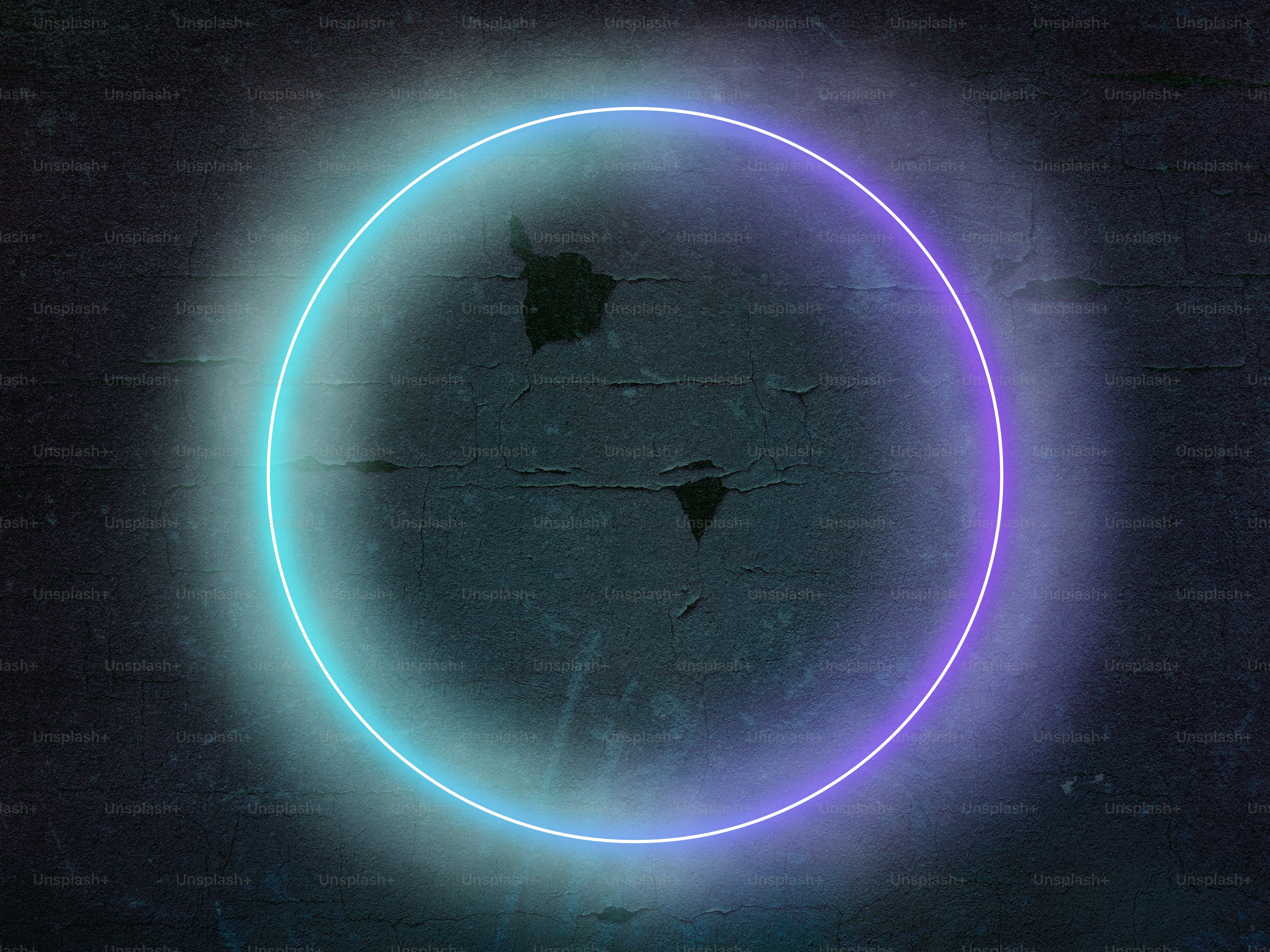 Luminous circle. Synth wave, retro wave, vaporwave futuristic ...