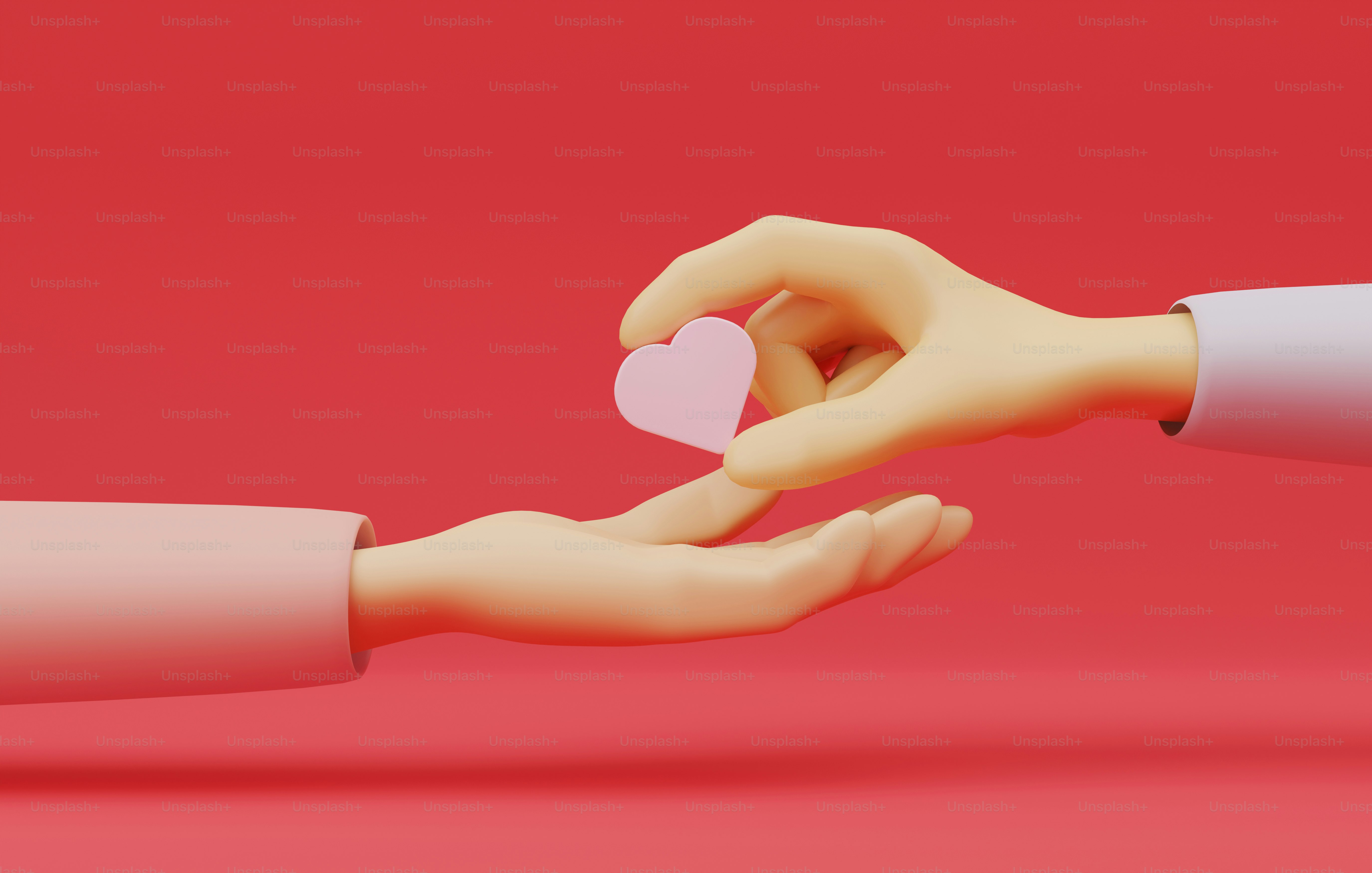 Foto Mano sosteniendo el corazón sobre fondo rosa. Dar amor o donación ...
