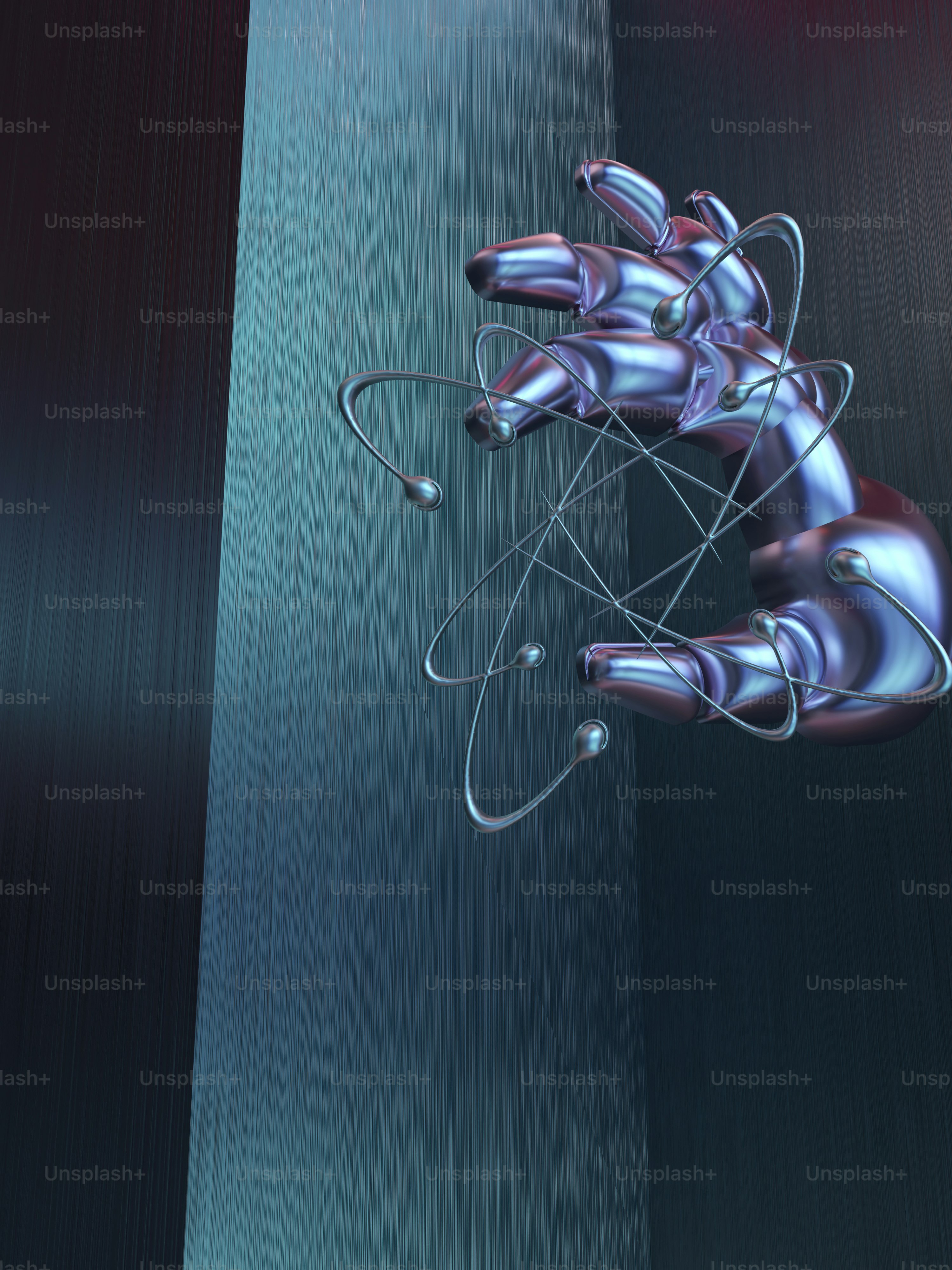 A computer generated image of a robotic hand photo – Machine learning ...