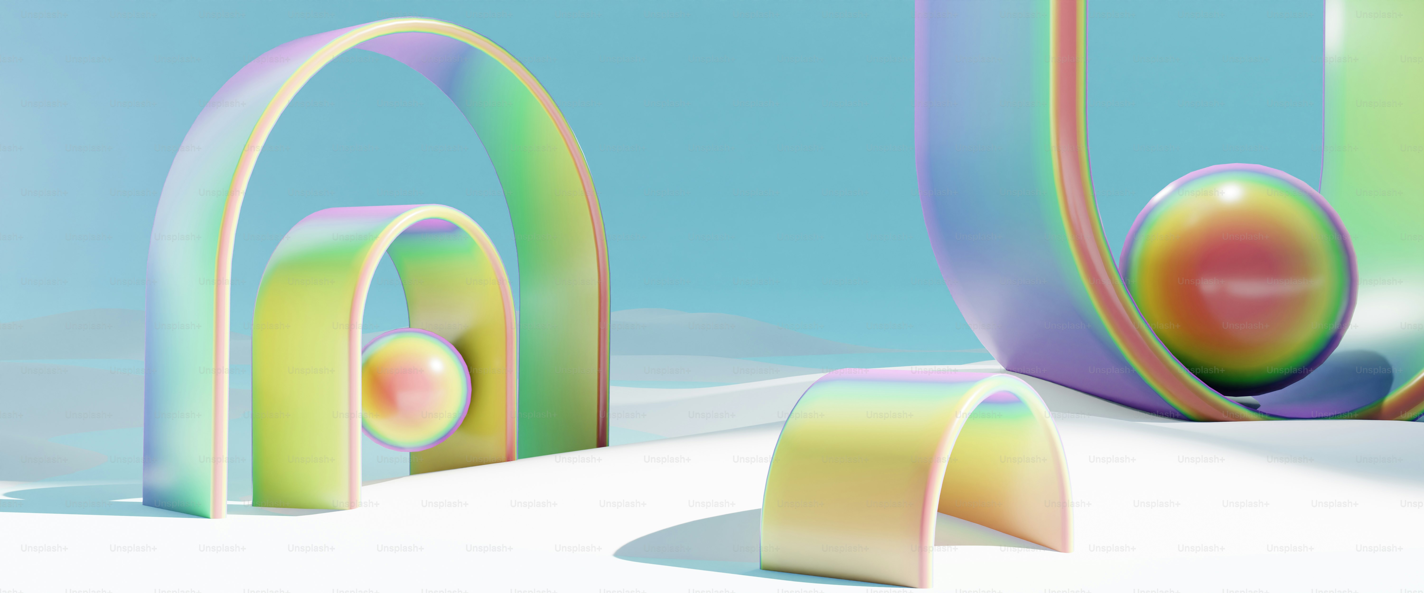 A computer generated image of a colorful object photo – 3d illustration ...
