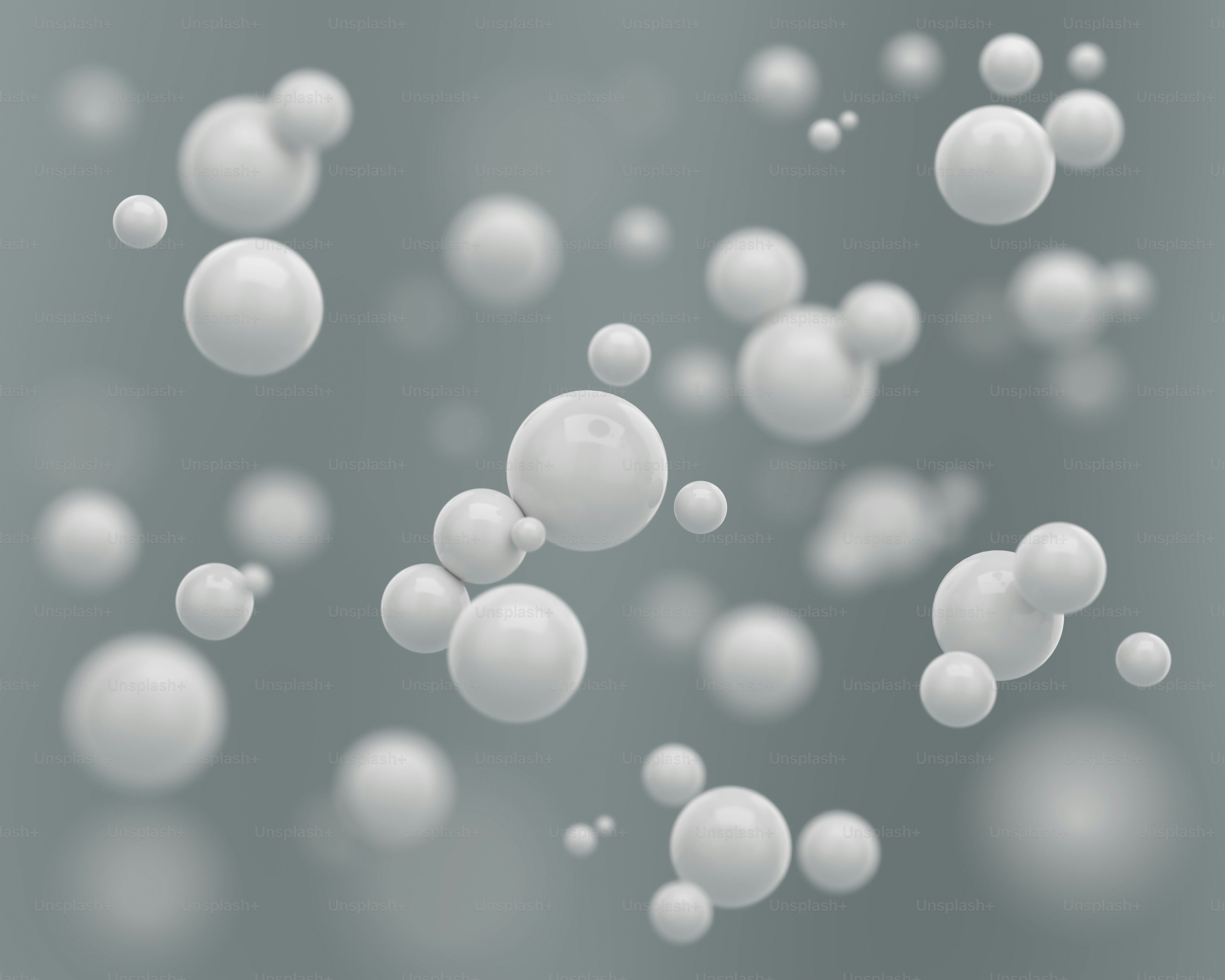 Abstract white sphere polygon futuristic background 3d illustration ...