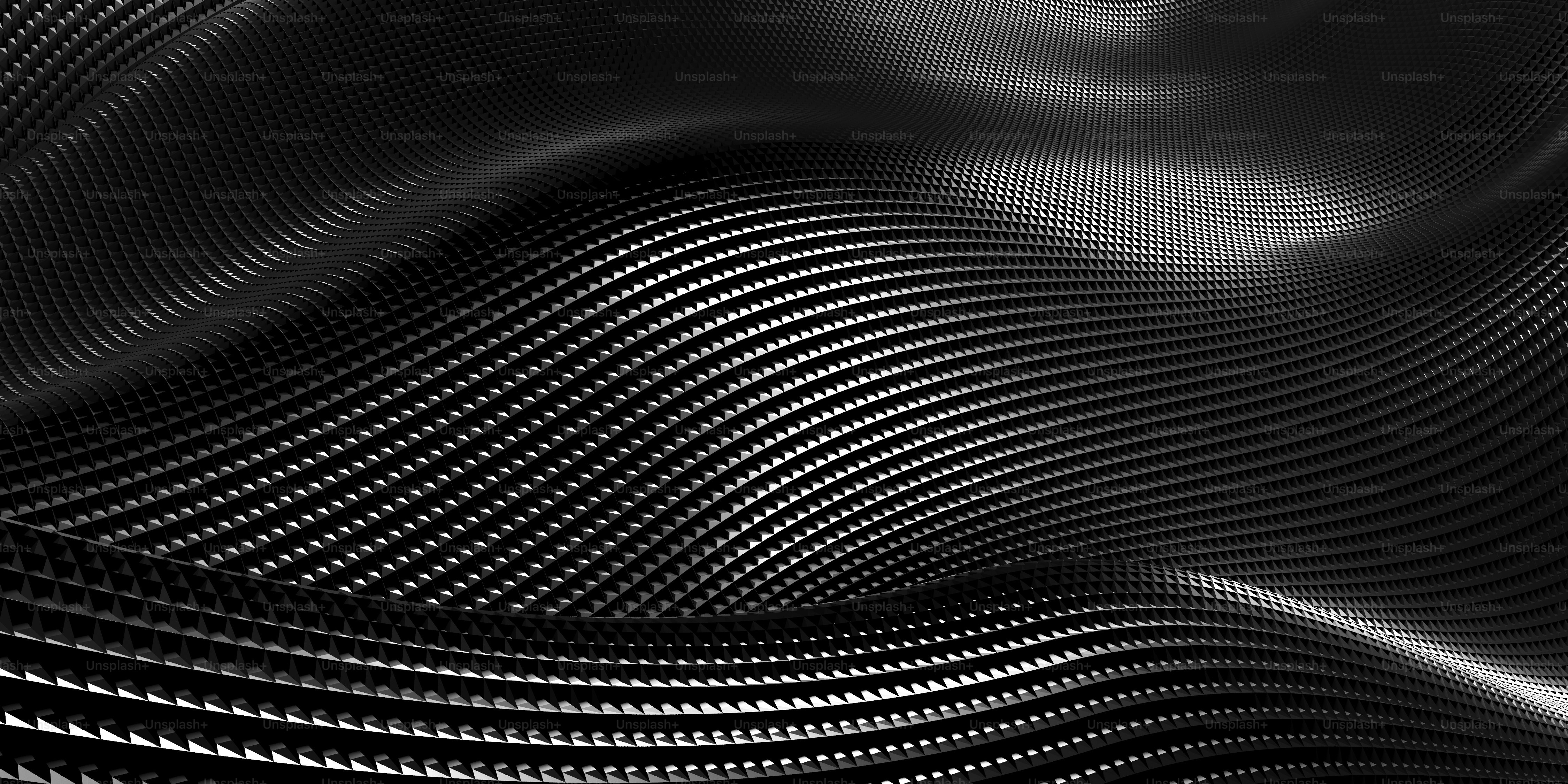 Metallic abstract wavy liquid background. 3d render illustration photo ...