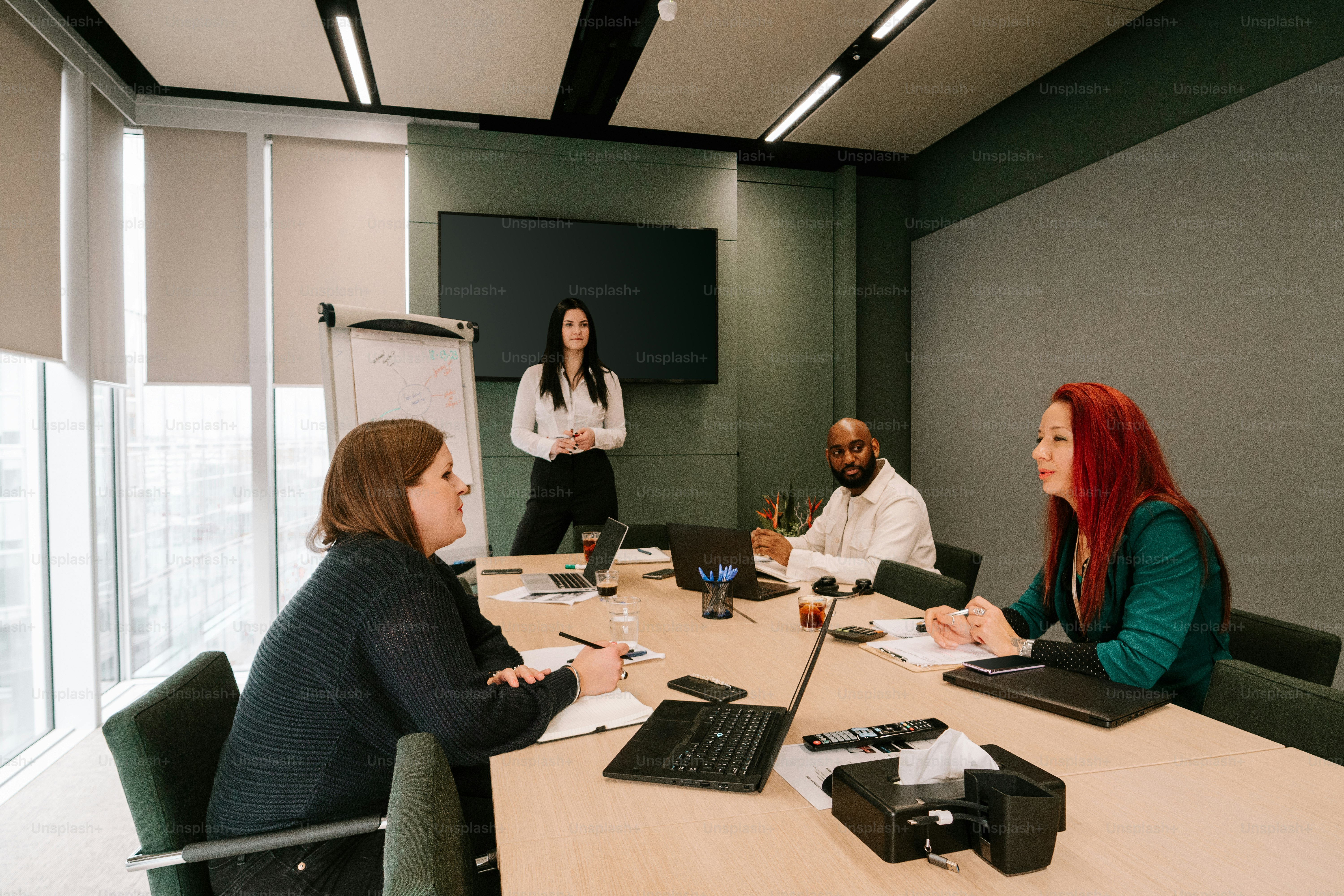 Business concept. Business people busy work in office. Business women ...