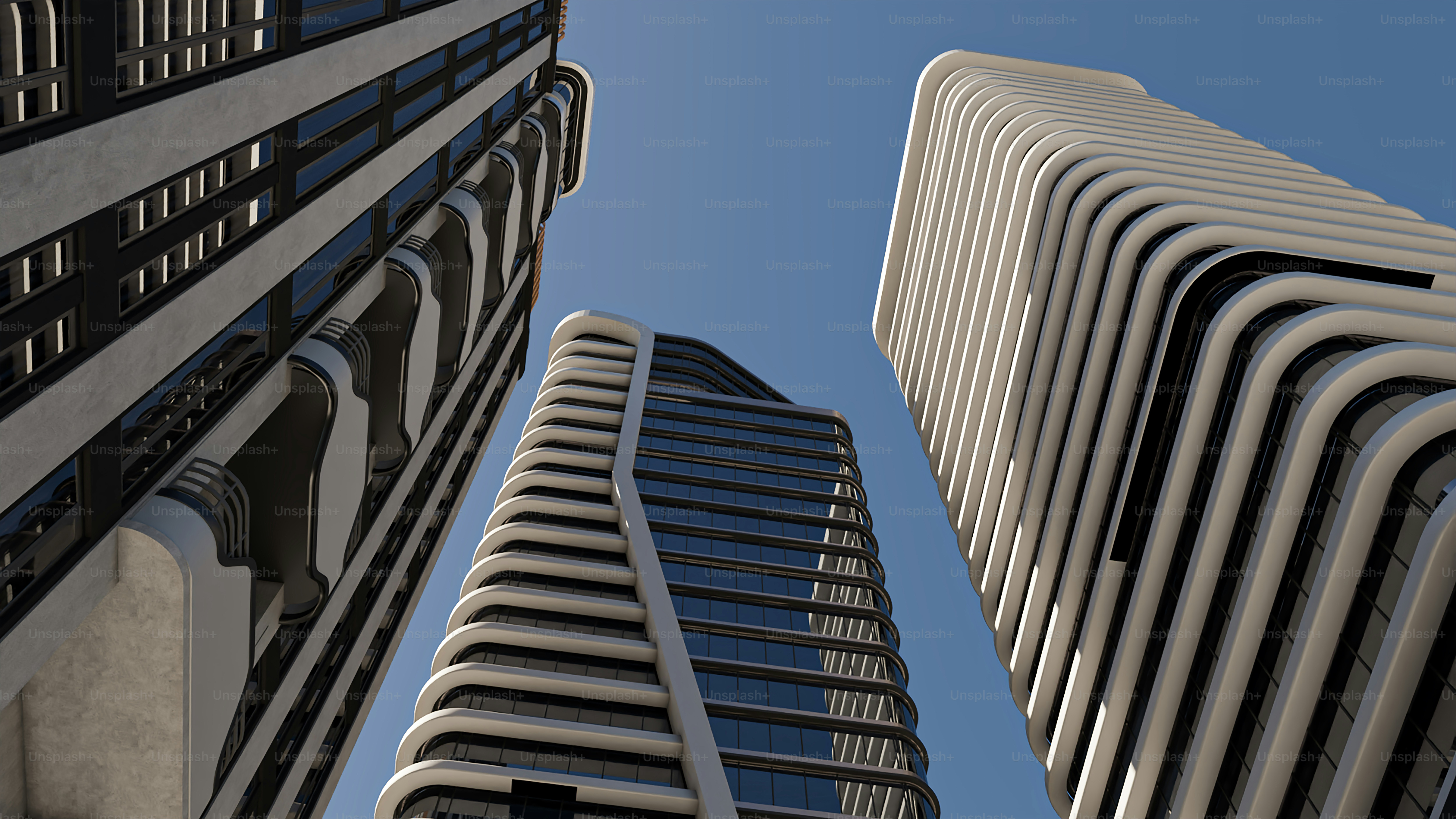 A group of tall buildings next to each other photo – Cityscape Image on ...