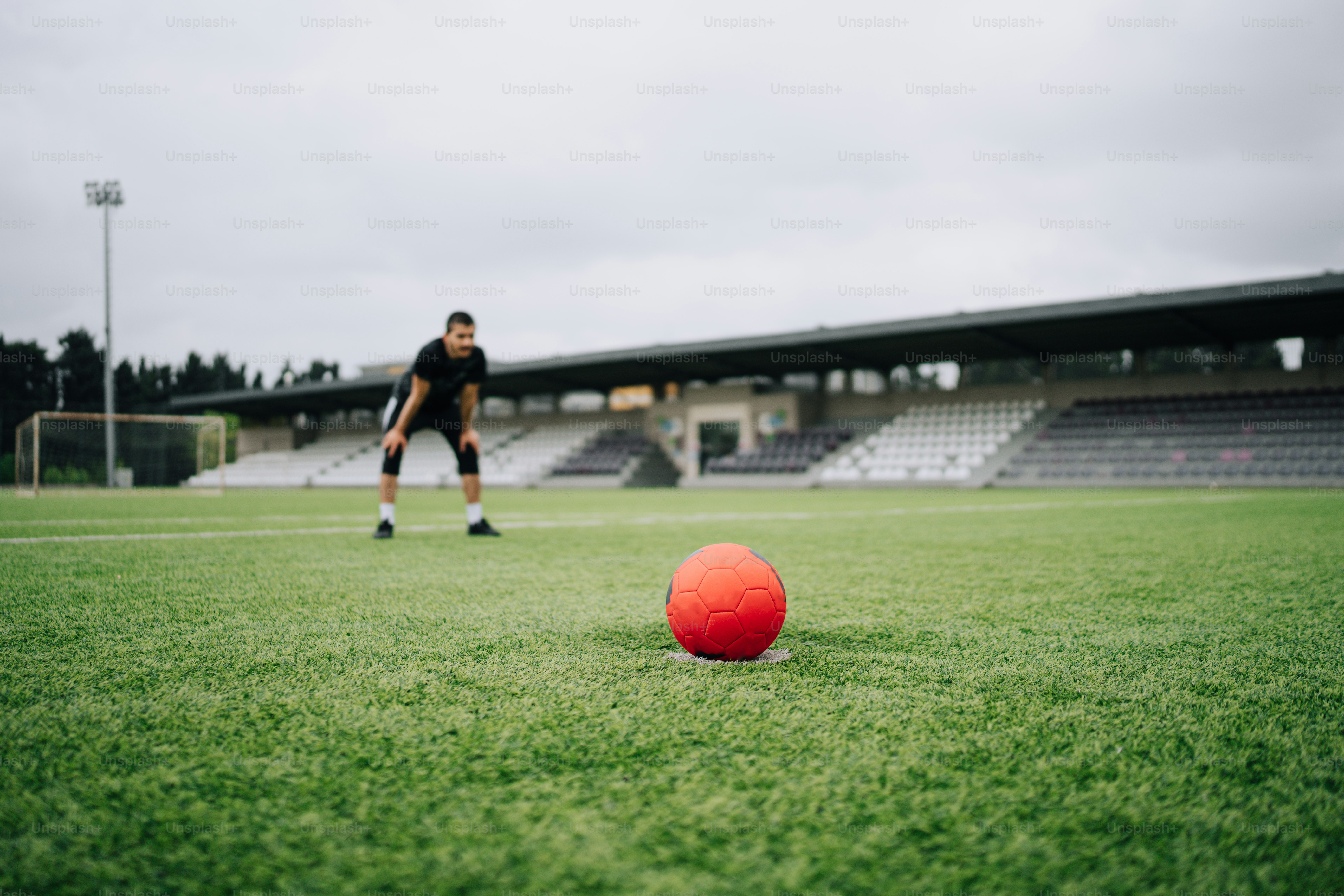 Soccer Field With Ball Wallpaper