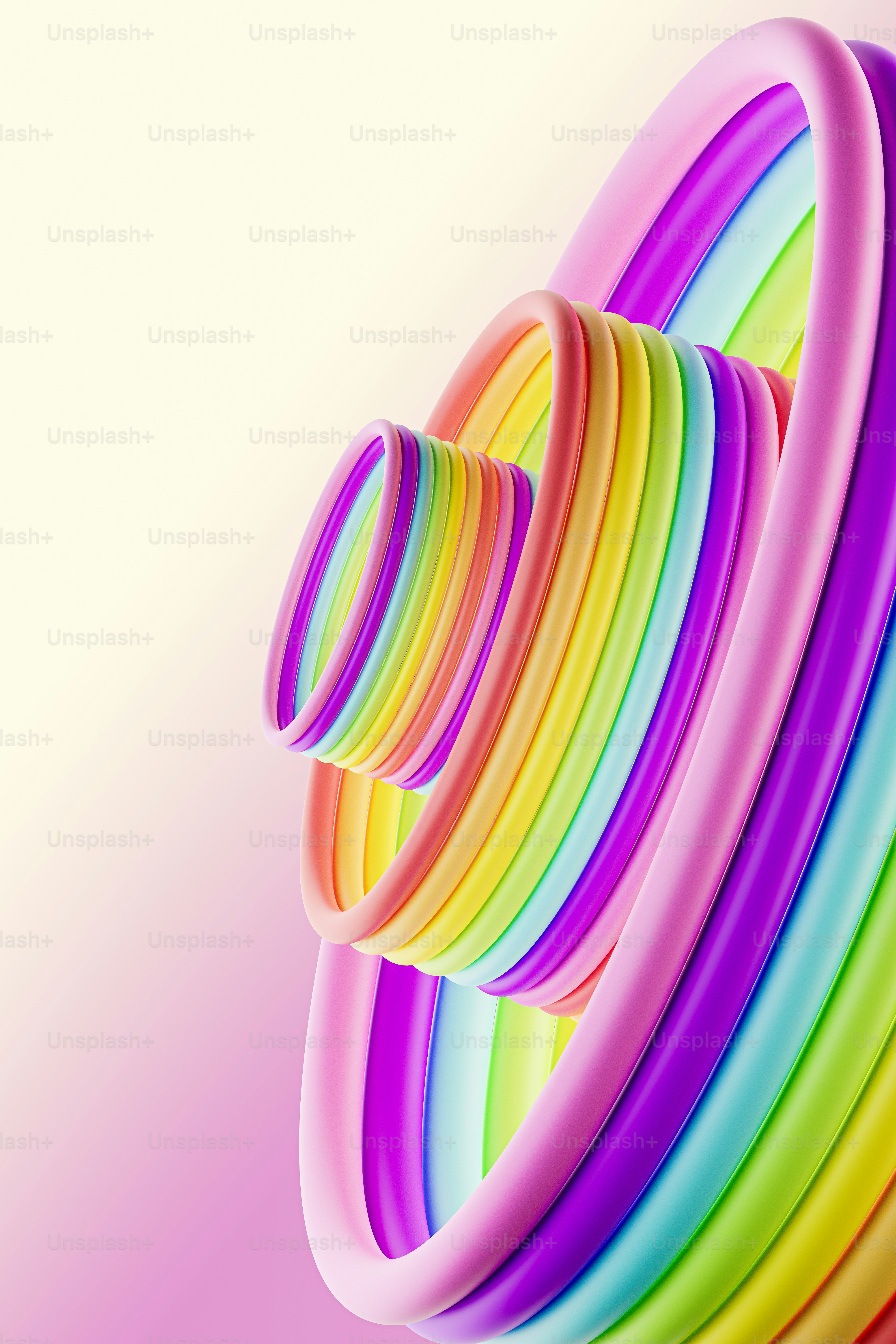 A multicolored object with a white background photo – Bright color ...