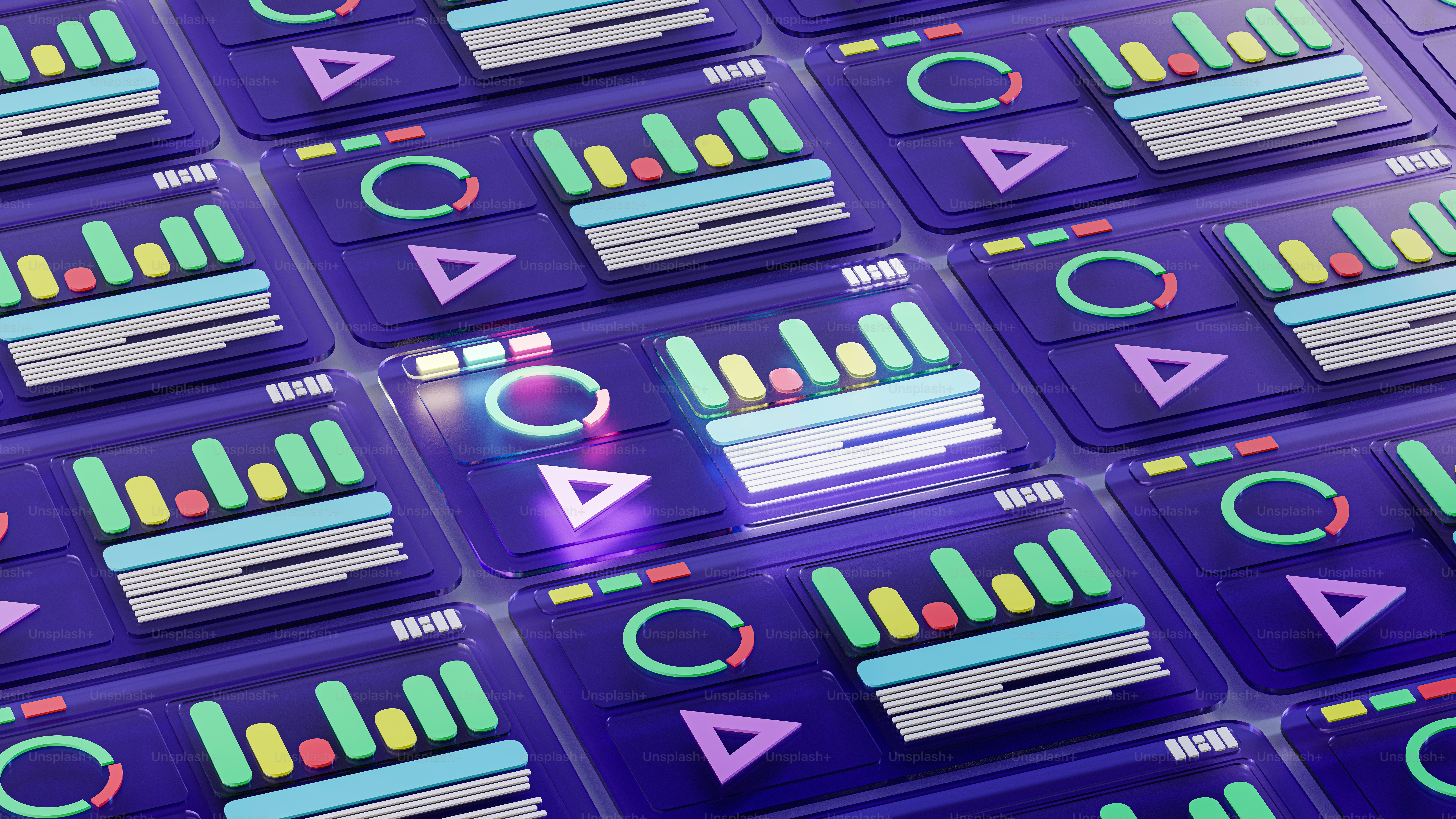 A stack of different colored buttons with symbols on them photo ...