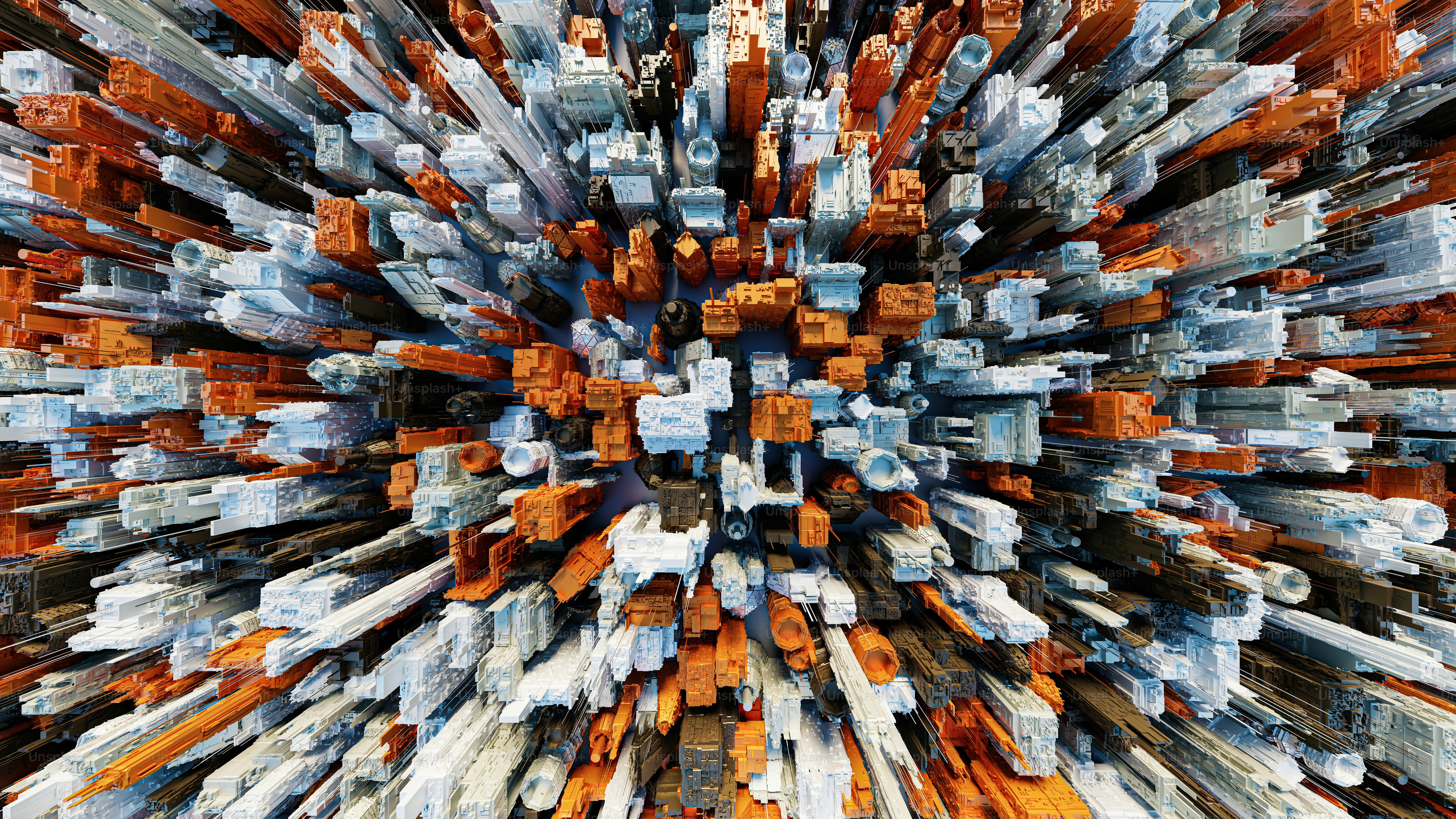 An abstract image of many different colored objects photo ...