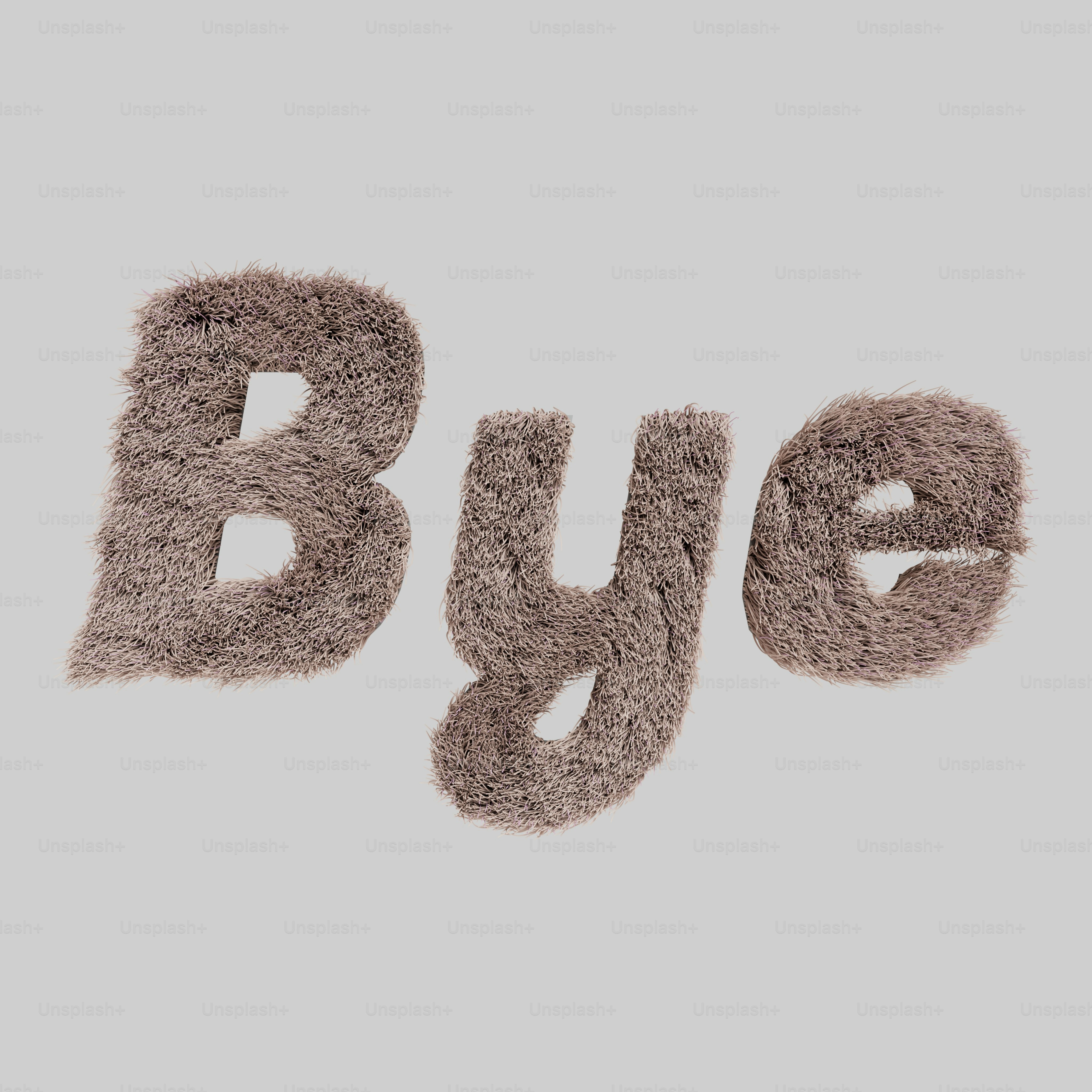 The word bye is made up of fuzzy letters photo – Good bye Image on Unsplash