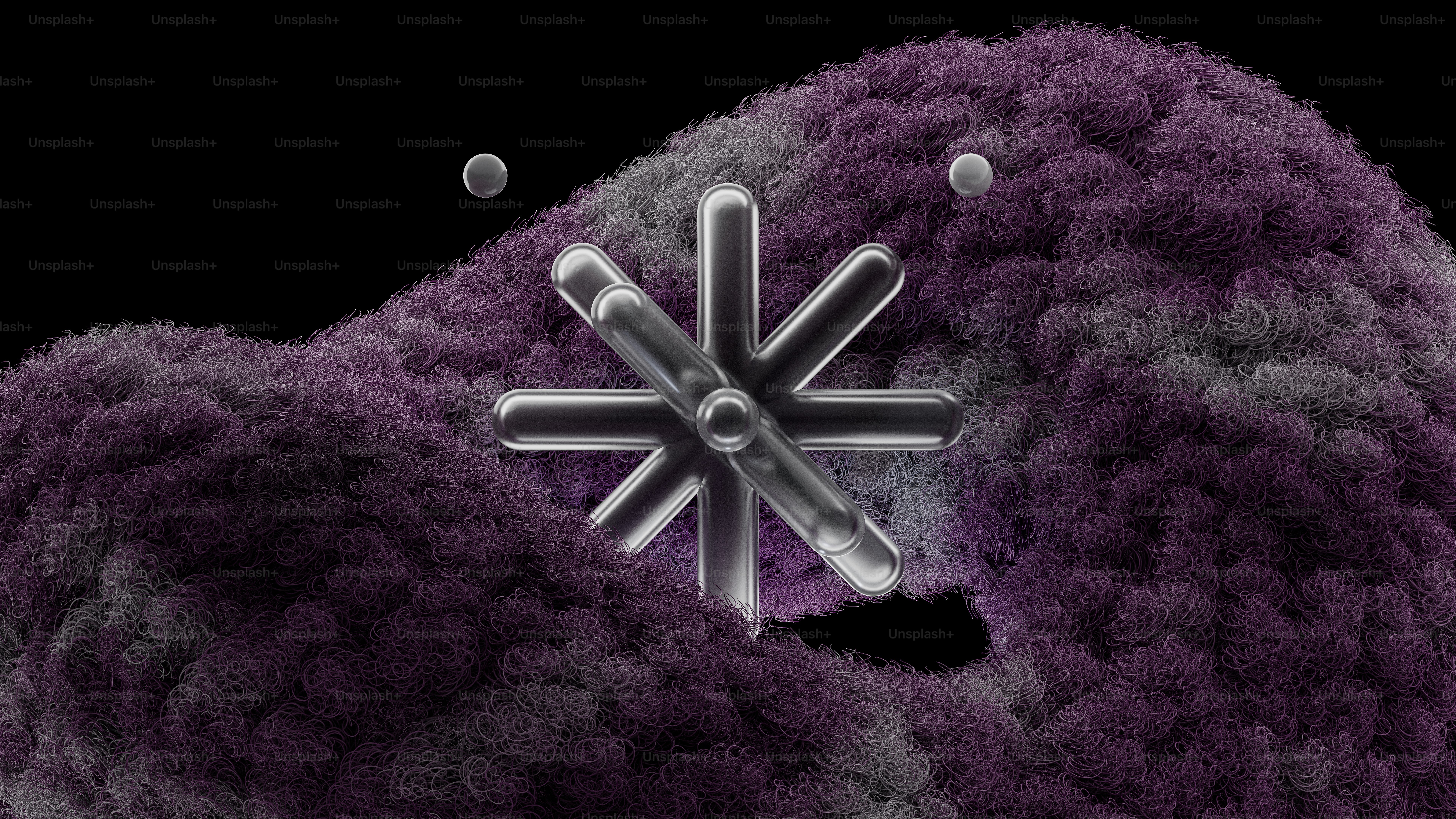 A computer generated image of a purple substance photo – Render Image ...