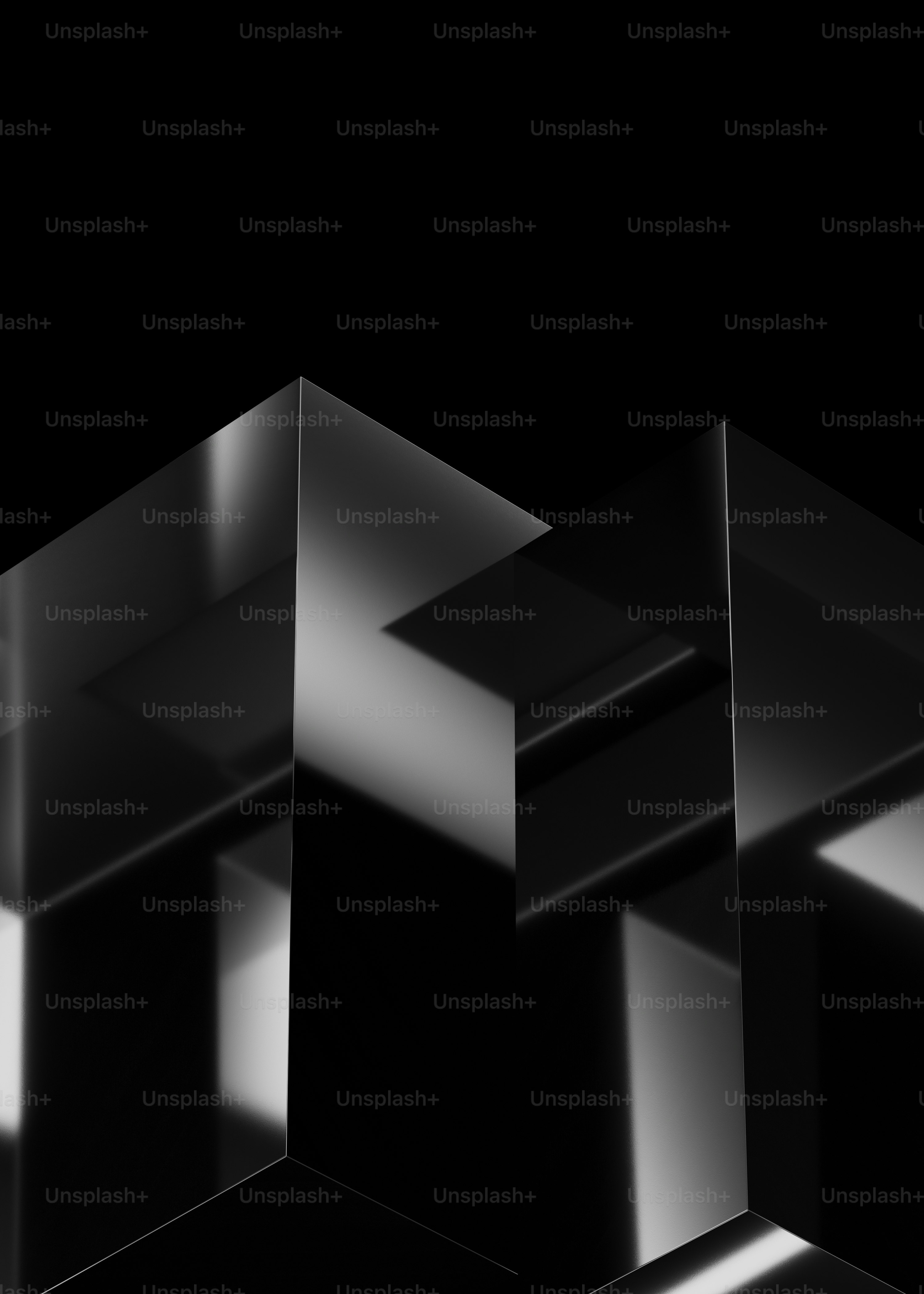 A black and white photo of a group of cubes photo – Dark wallpaper ...