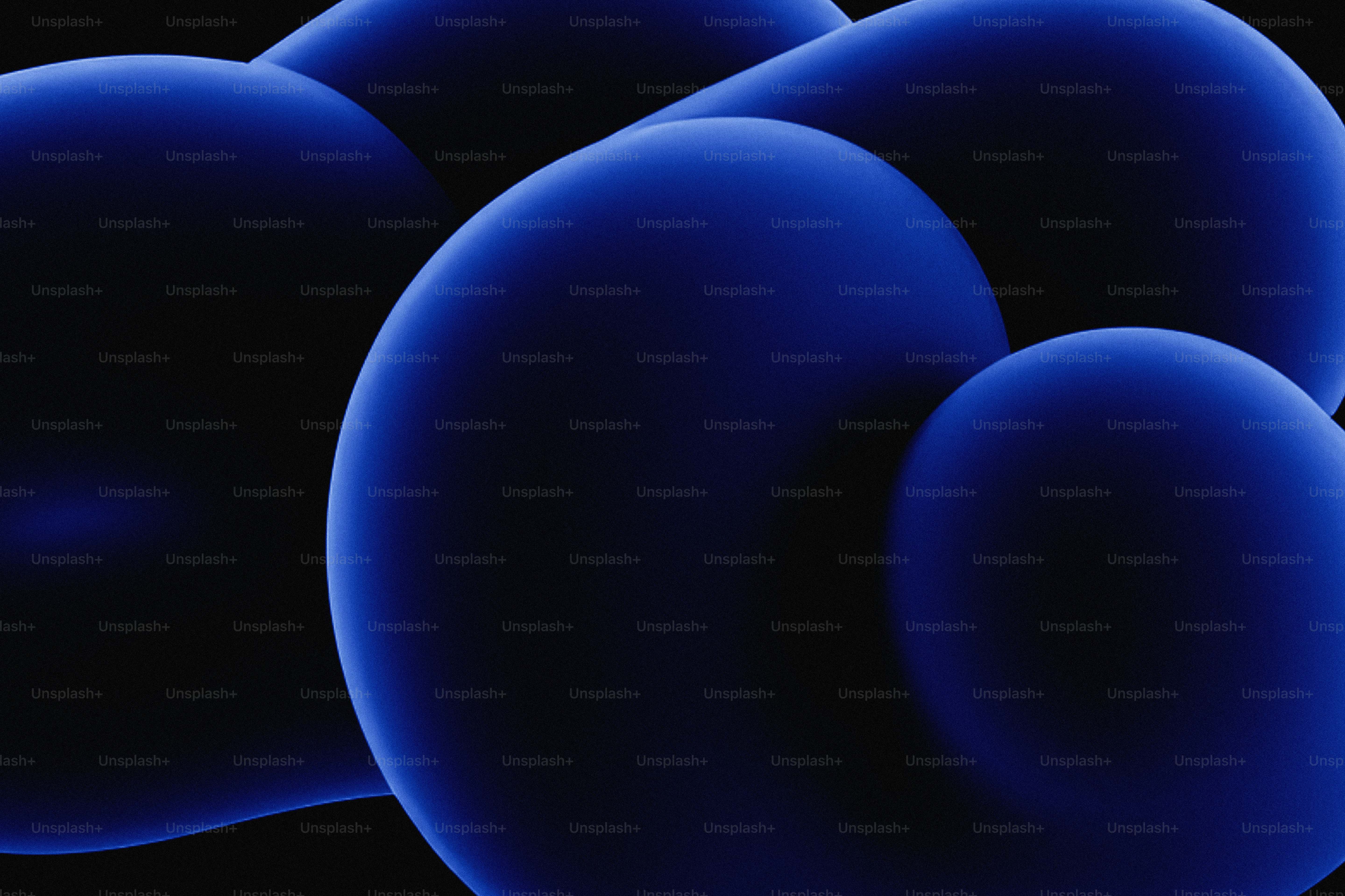 A group of blue balls on a black background photo – Dark mode ...
