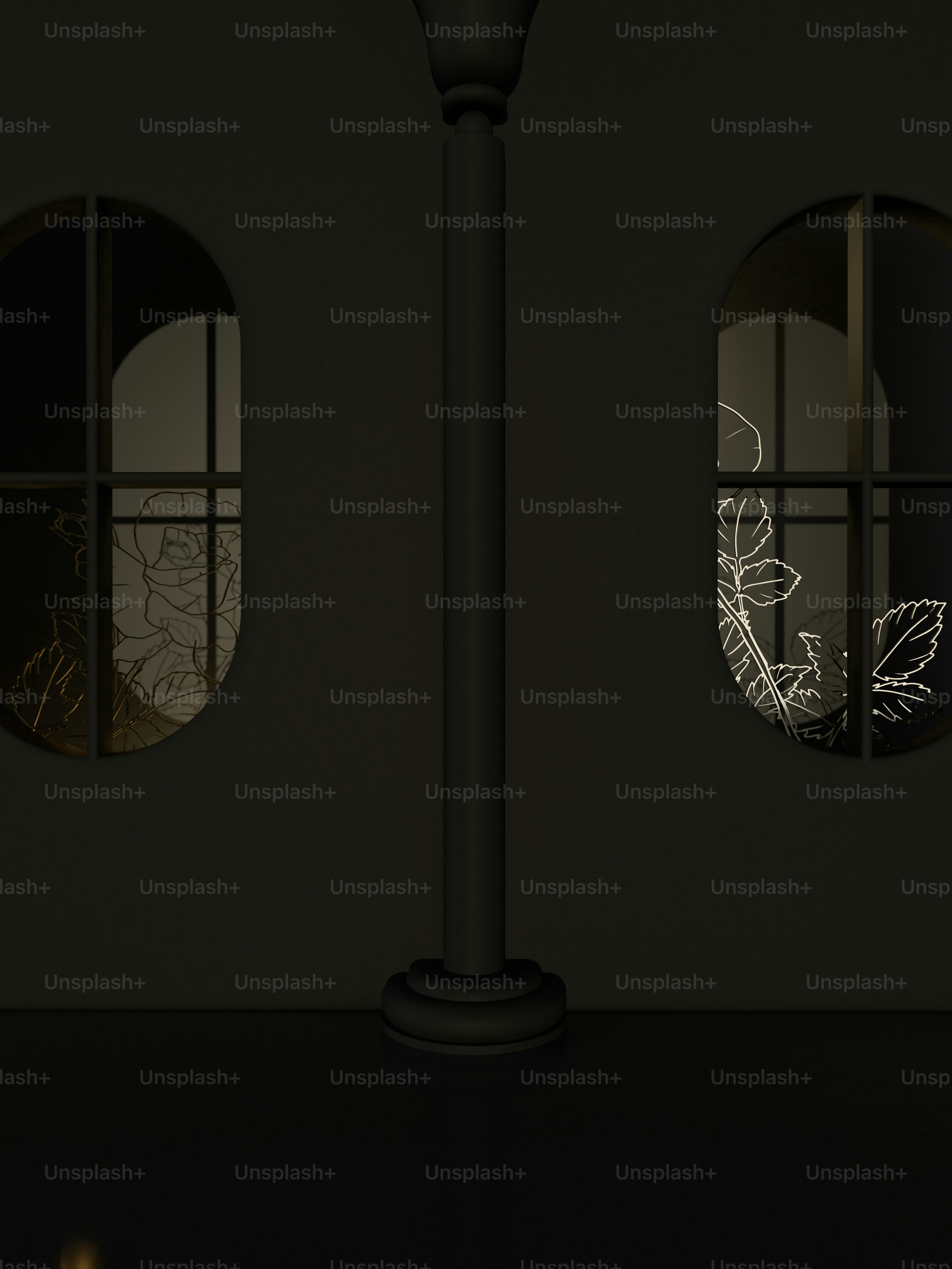 A dark room with three windows and a clock photo – Emo Image on Unsplash