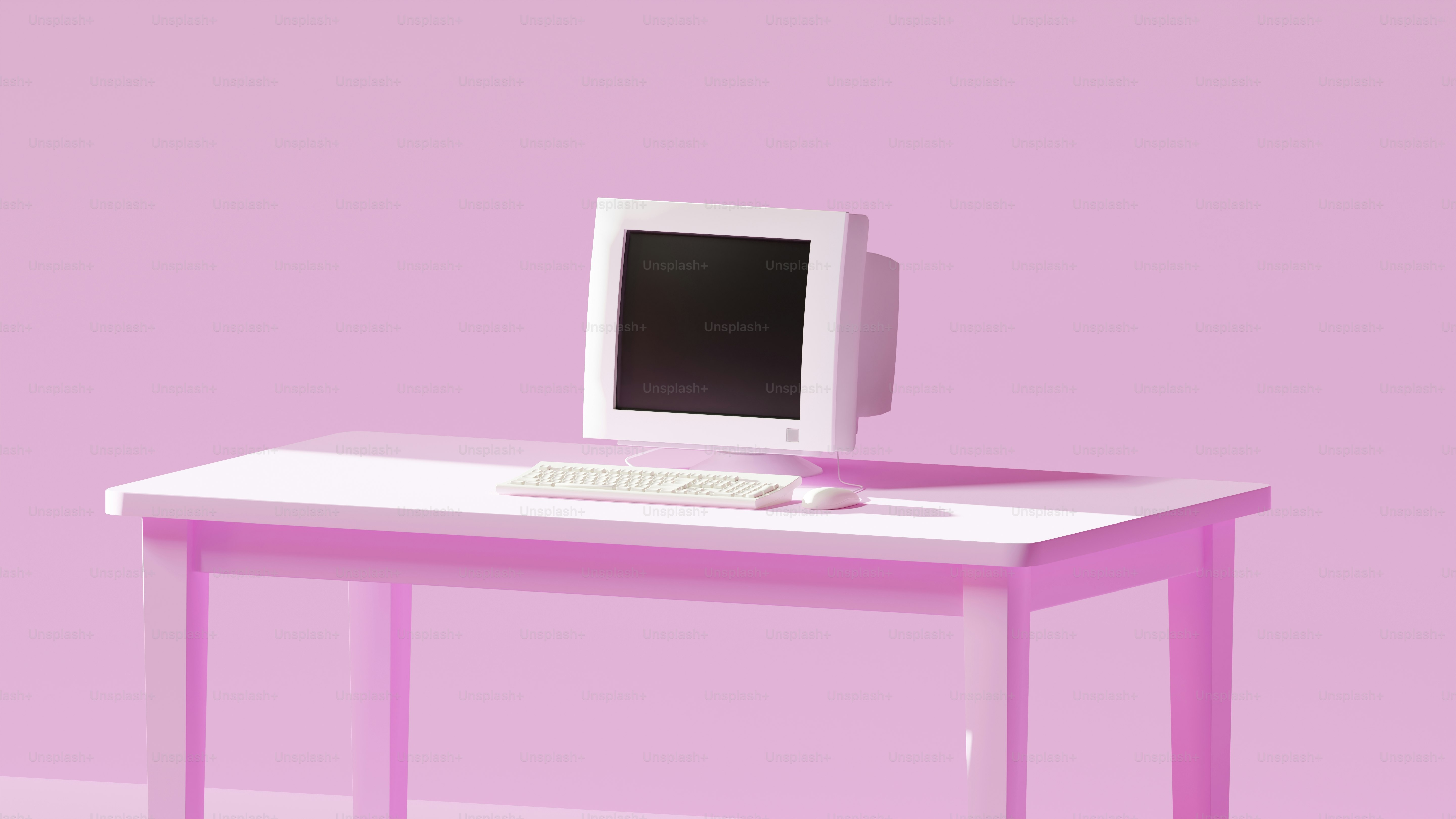 A computer monitor sitting on top of a desk photo – Retro Image on Unsplash