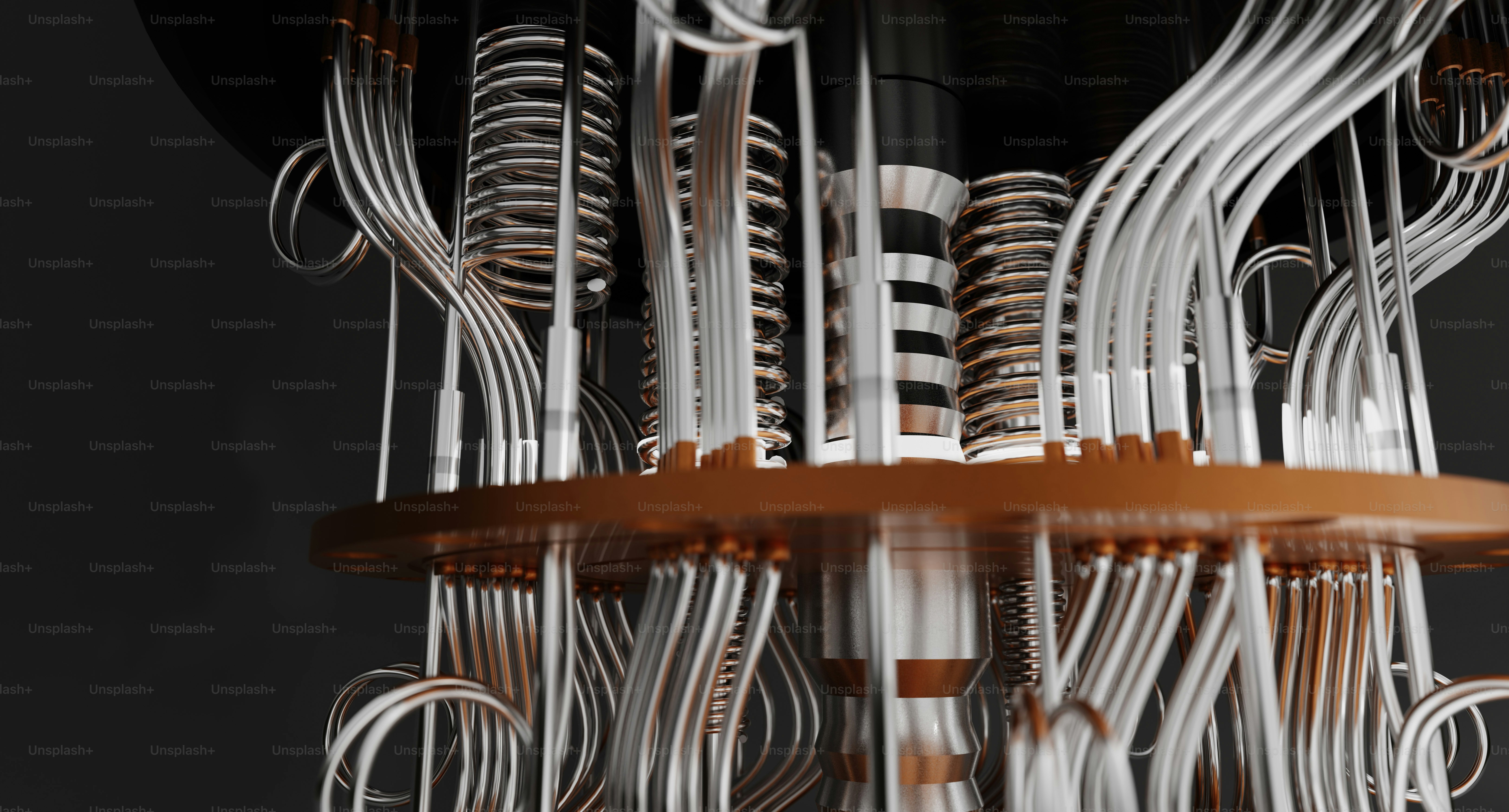 A bunch of wires that are connected together photo – 3D Illustration ...