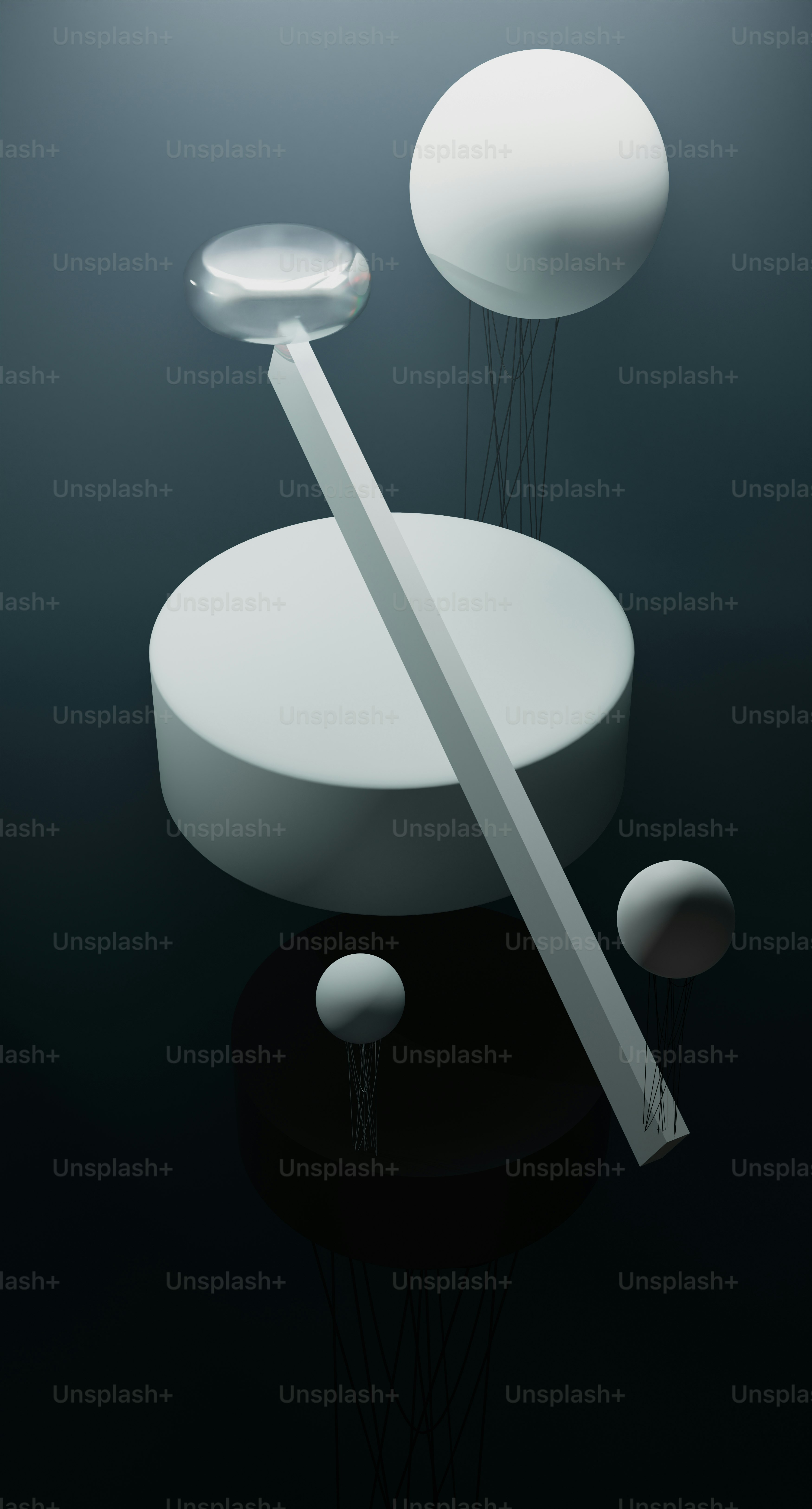 A white object sitting on top of a black surface photo – Perception ...
