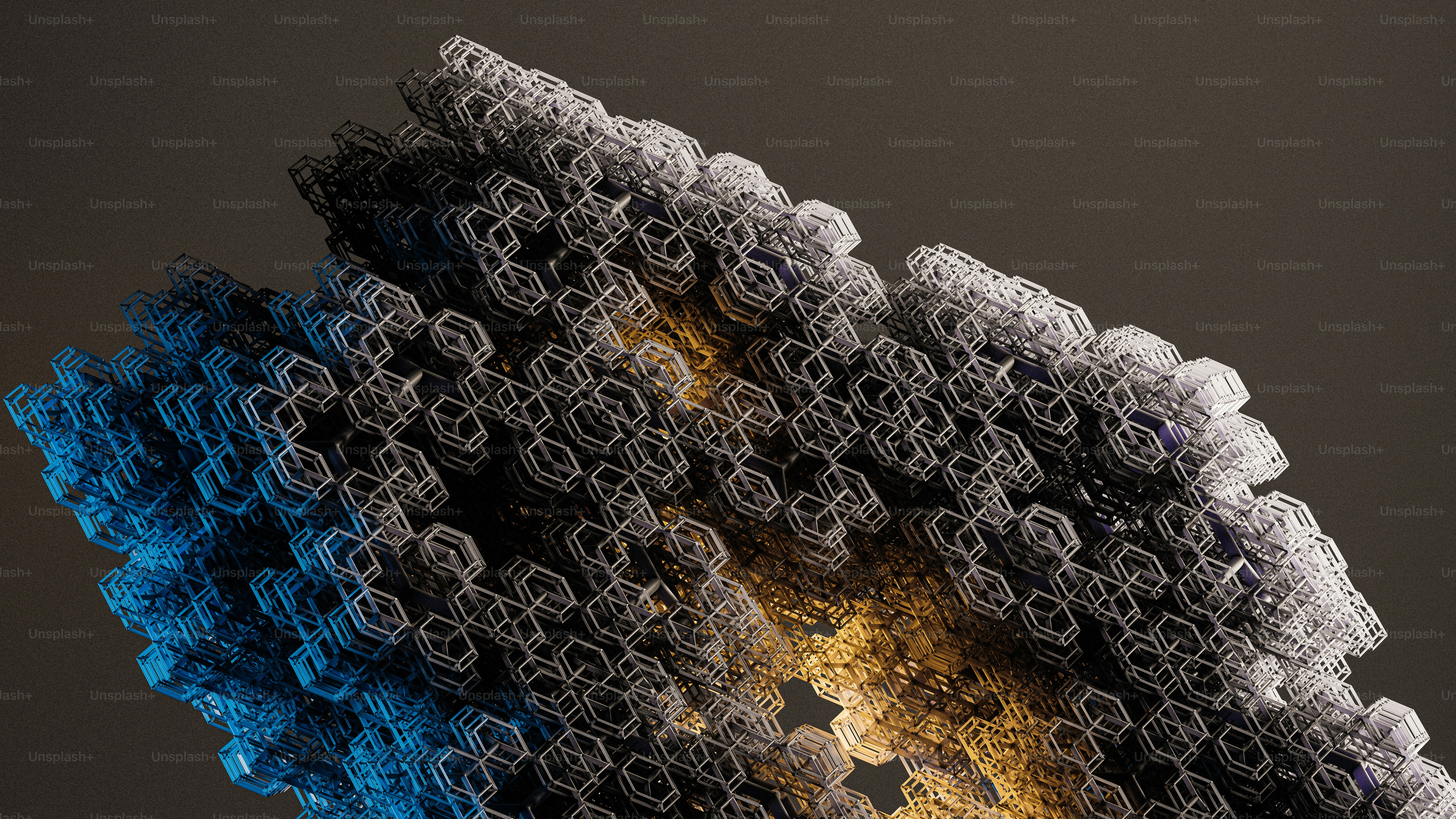 Una vista de cerca de una estructura hecha de objetos pequeños foto ...