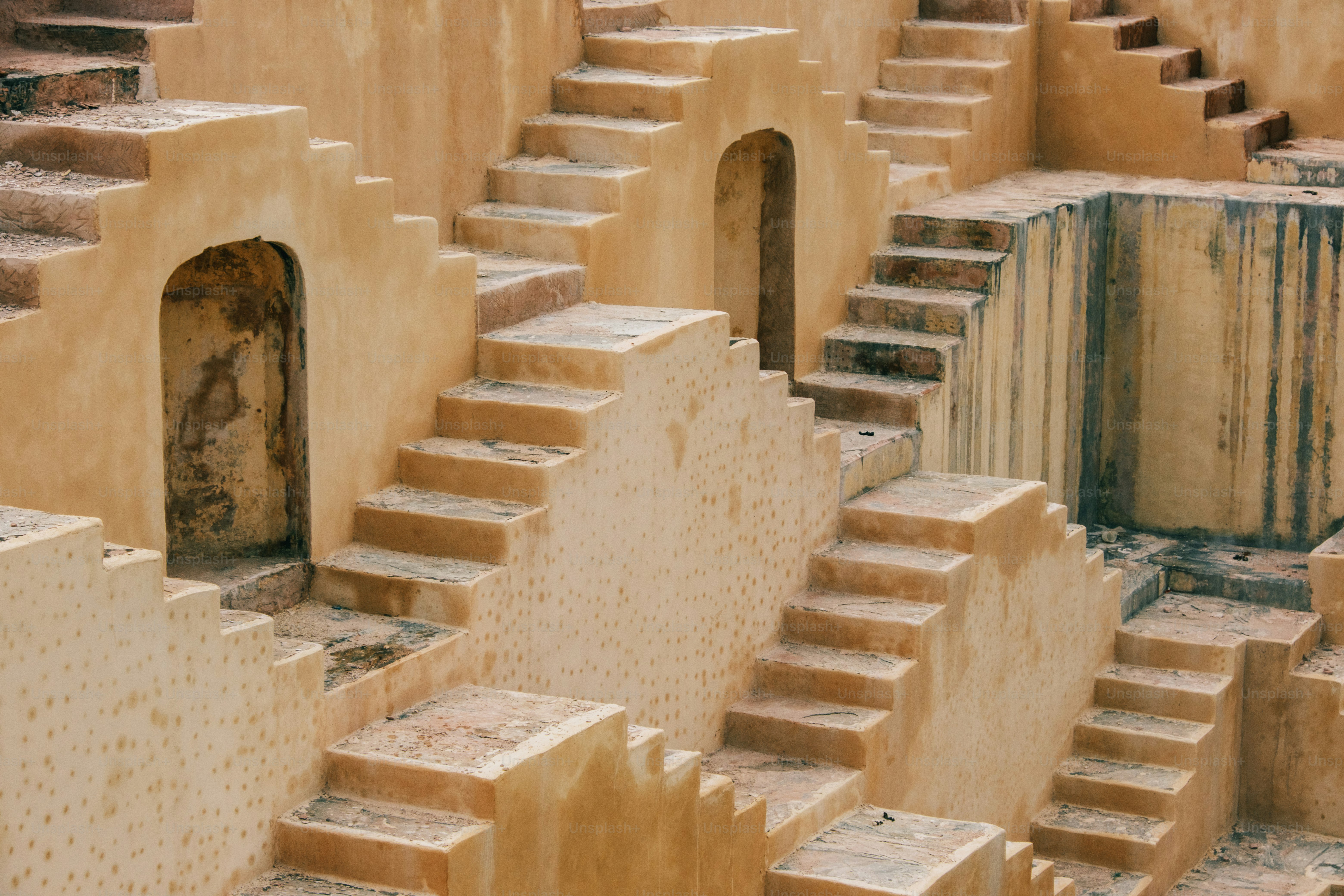 A close up of a building with a bunch of steps photo – Landmark Image ...