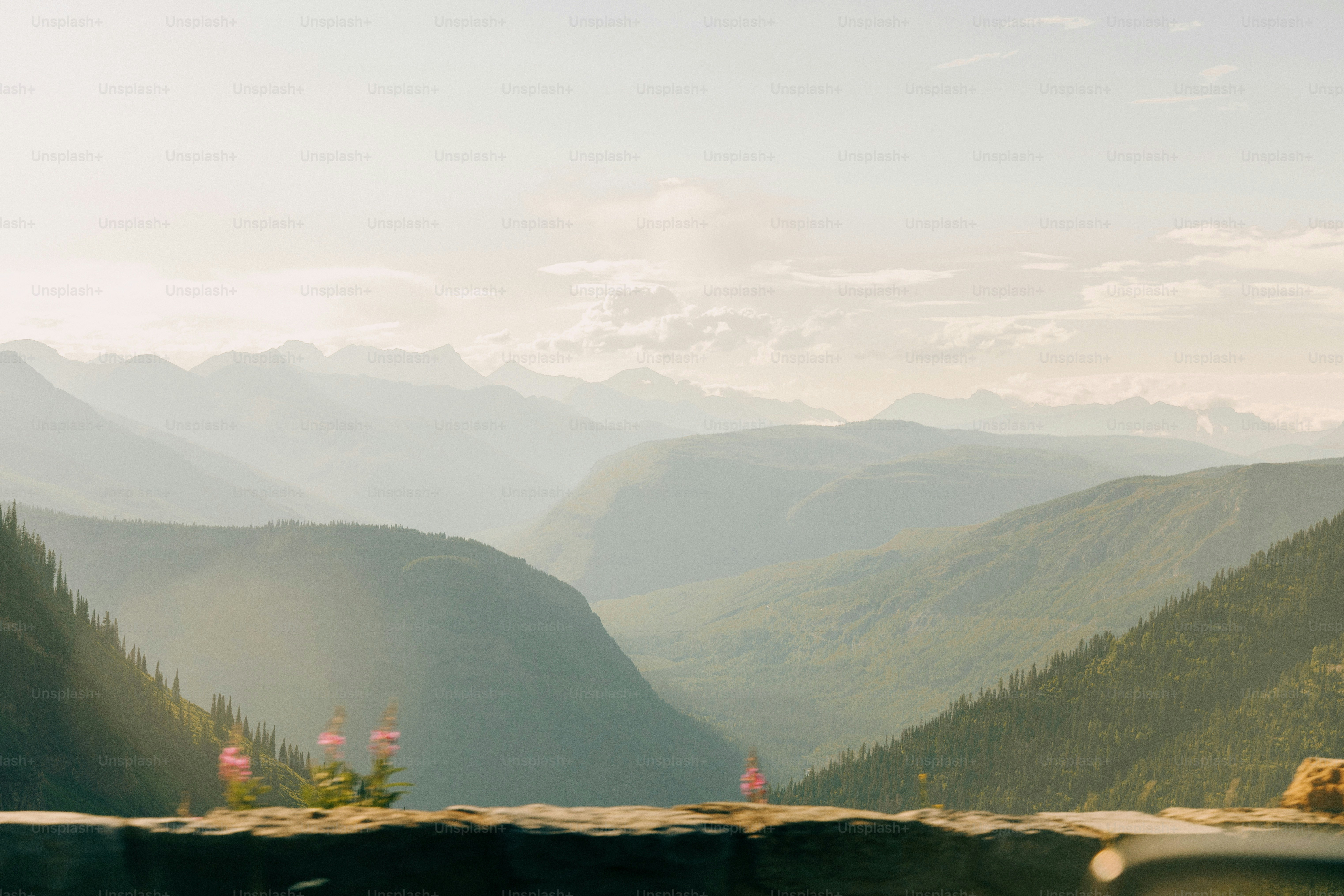 A view of a mountain range from a high point of view photo – Usa Image ...