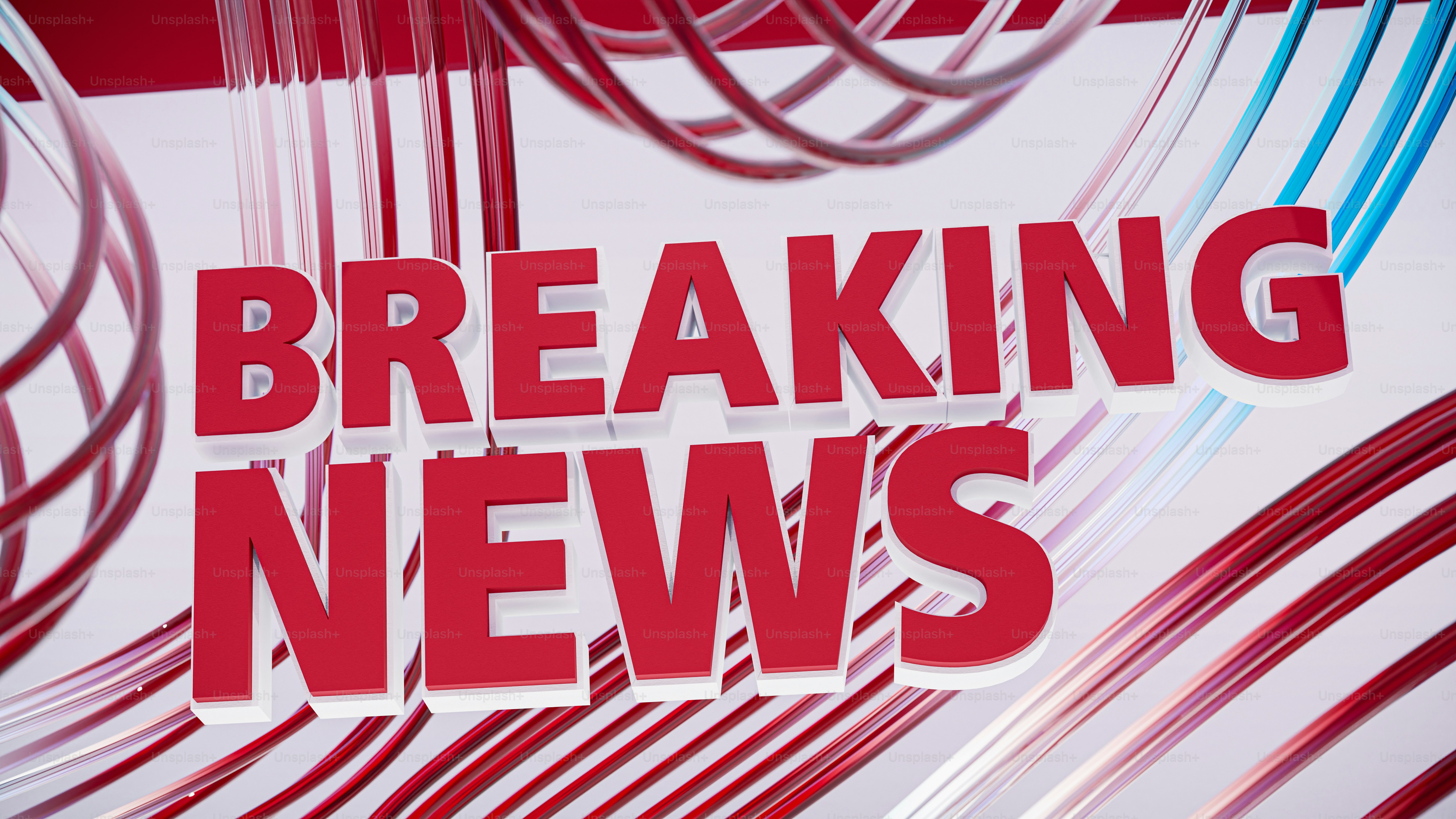 A red breaking news sign surrounded by wires photo – News Image on Unsplash