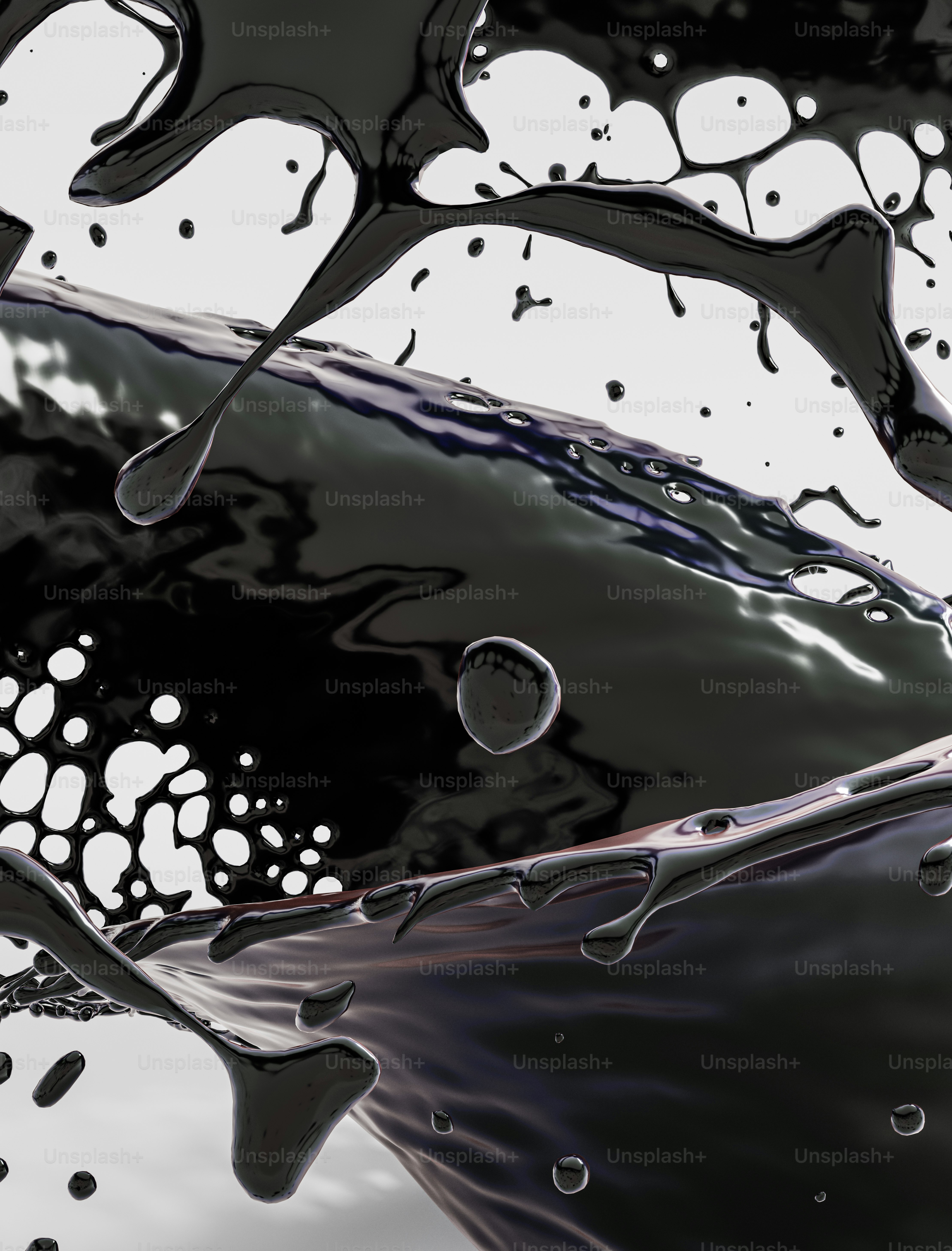 A black and white photo of water and bubbles photo – Natural resources ...