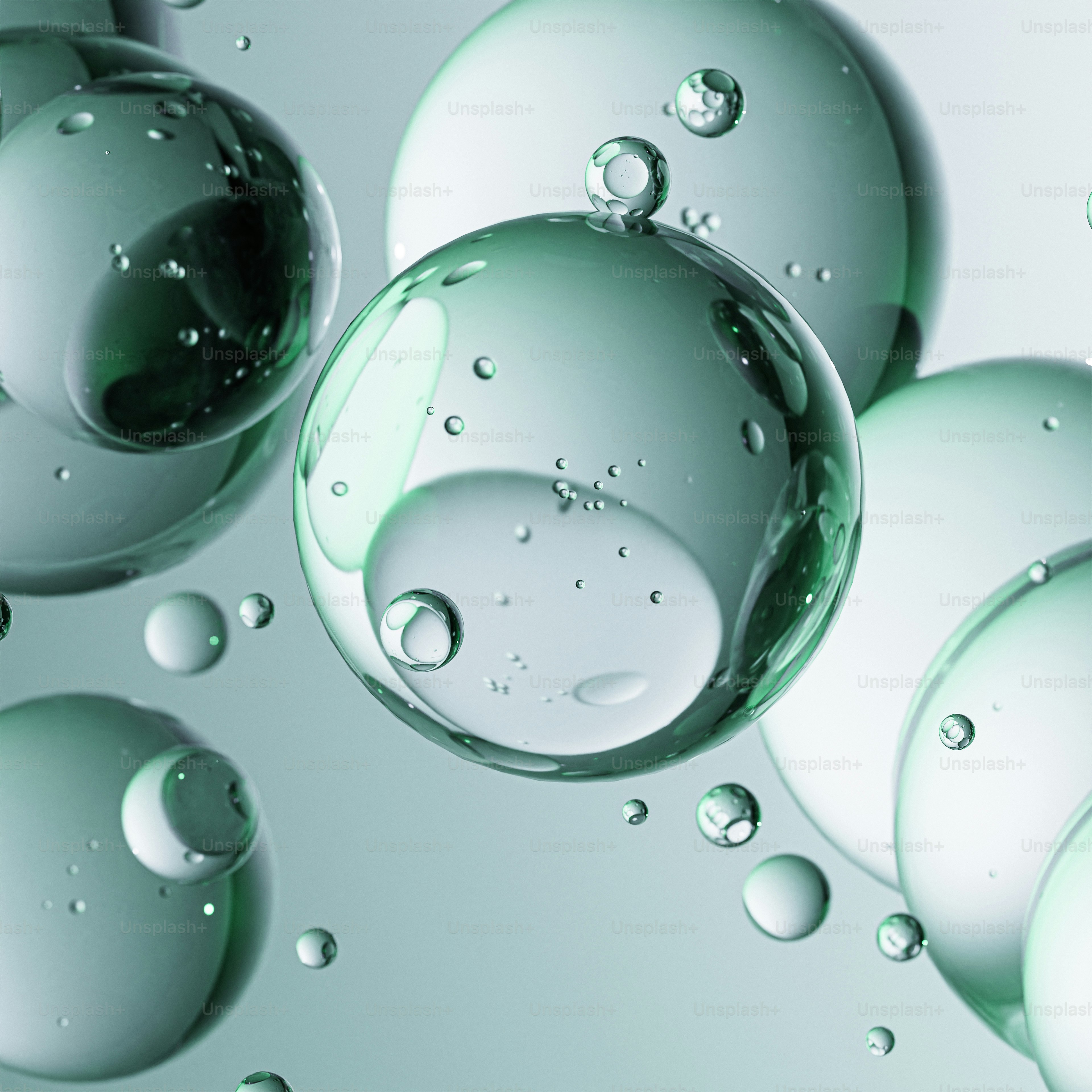 Foto Un montón de burbujas que flotan en el aire – Fuente de energía ...