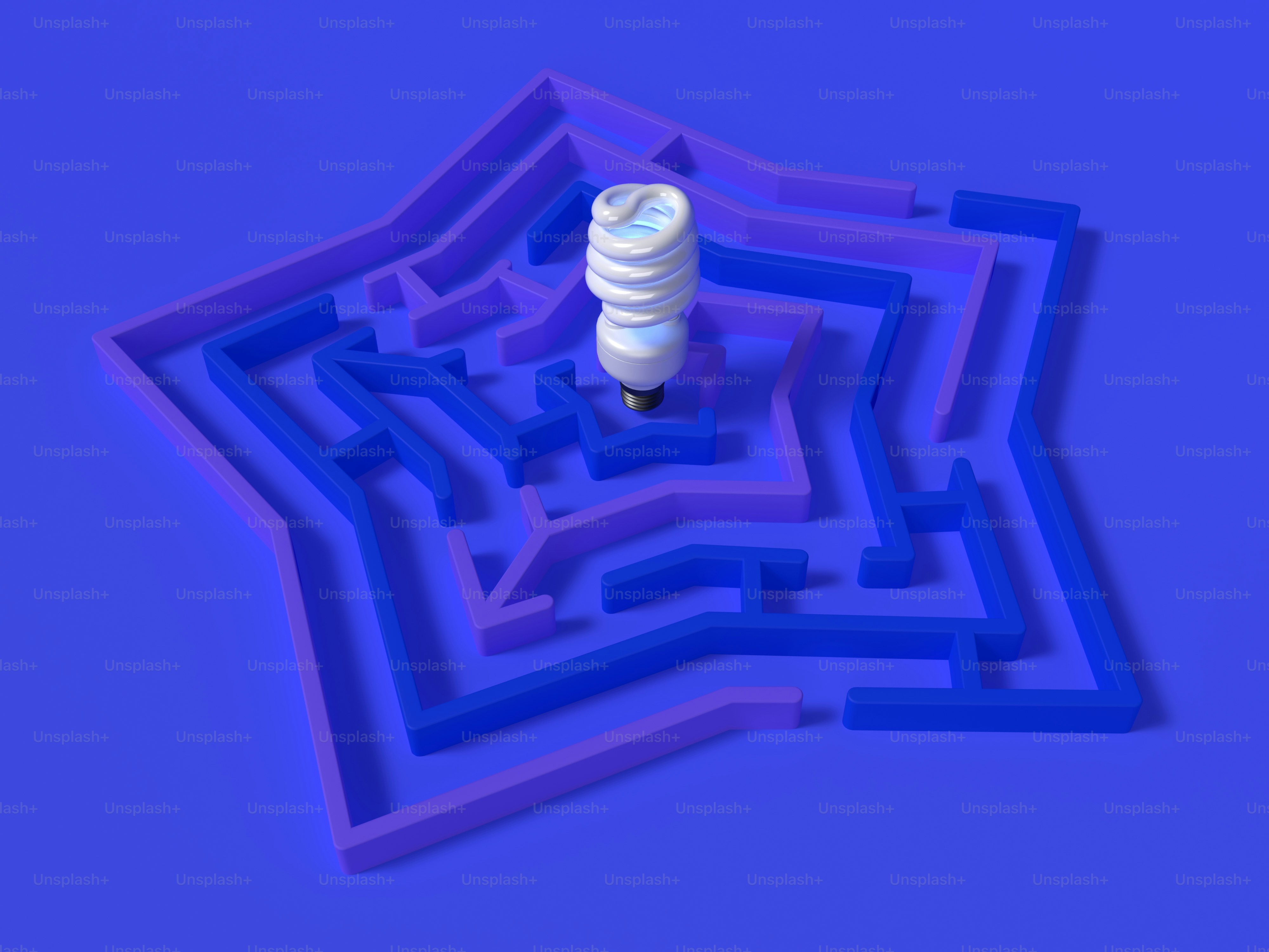 A spiral shaped object in the middle of a maze photo – Career ...