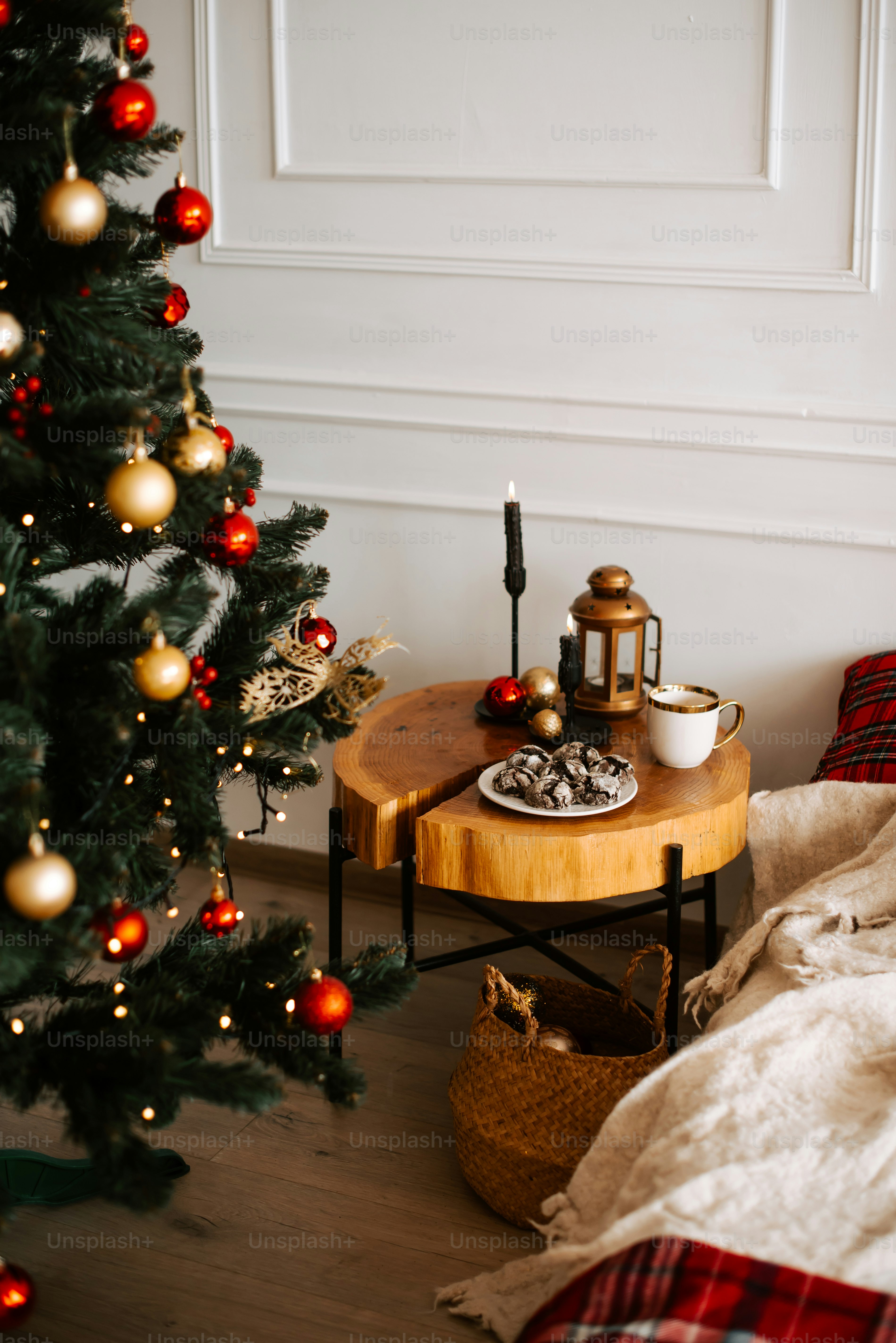 A small christmas tree in a corner of a room photo – Christmas vibes ...