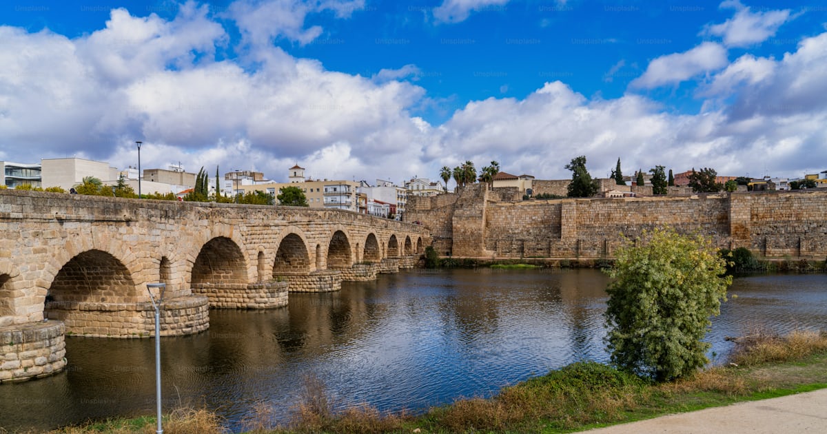 푸엔테 로마노puente Romano 스페인 엑스트레마두라extremadura 메리다에 있는 로마 다리 메리다의