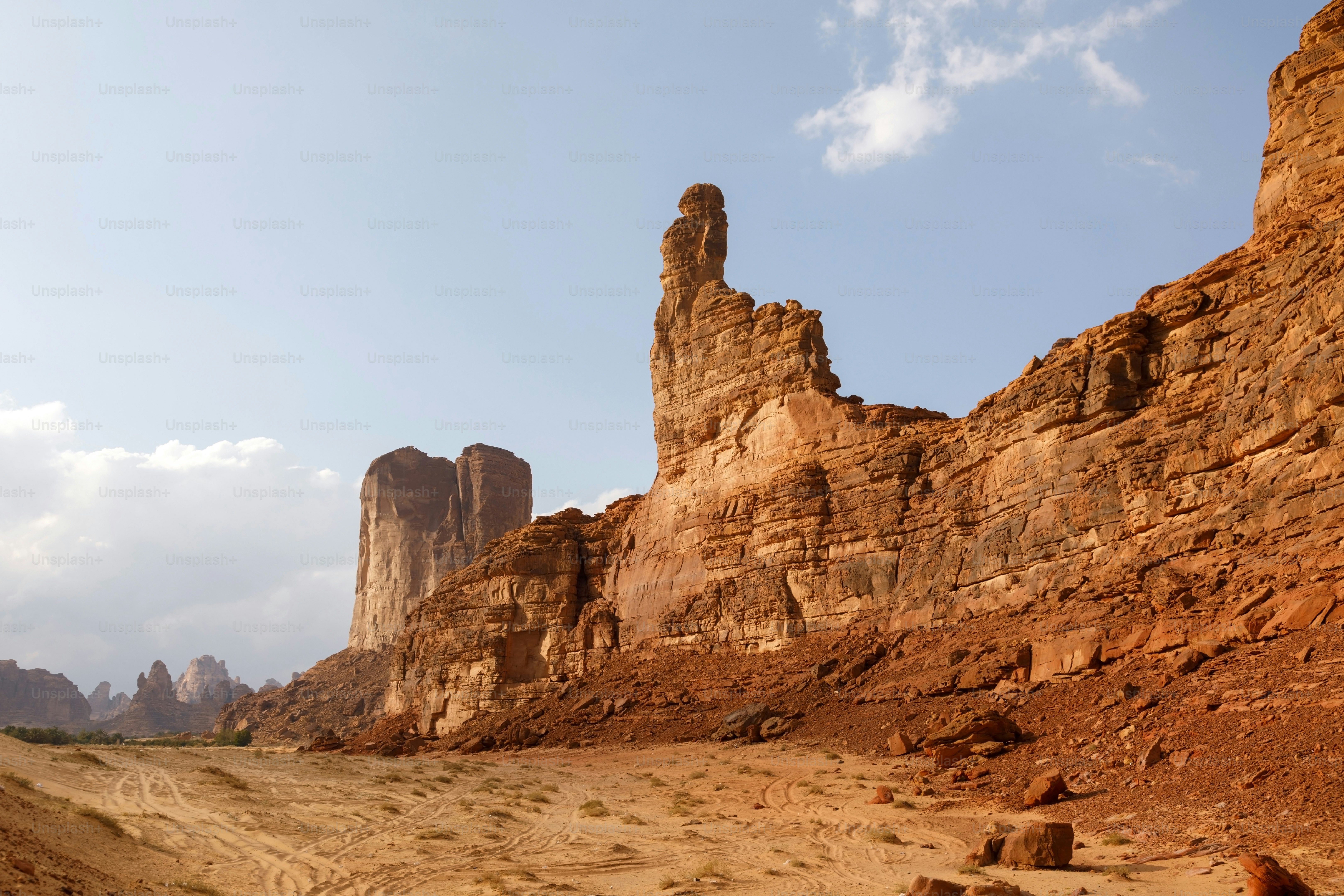 Landscape near Al Ula, Saudi Arabia with date palms photo – Travel ...