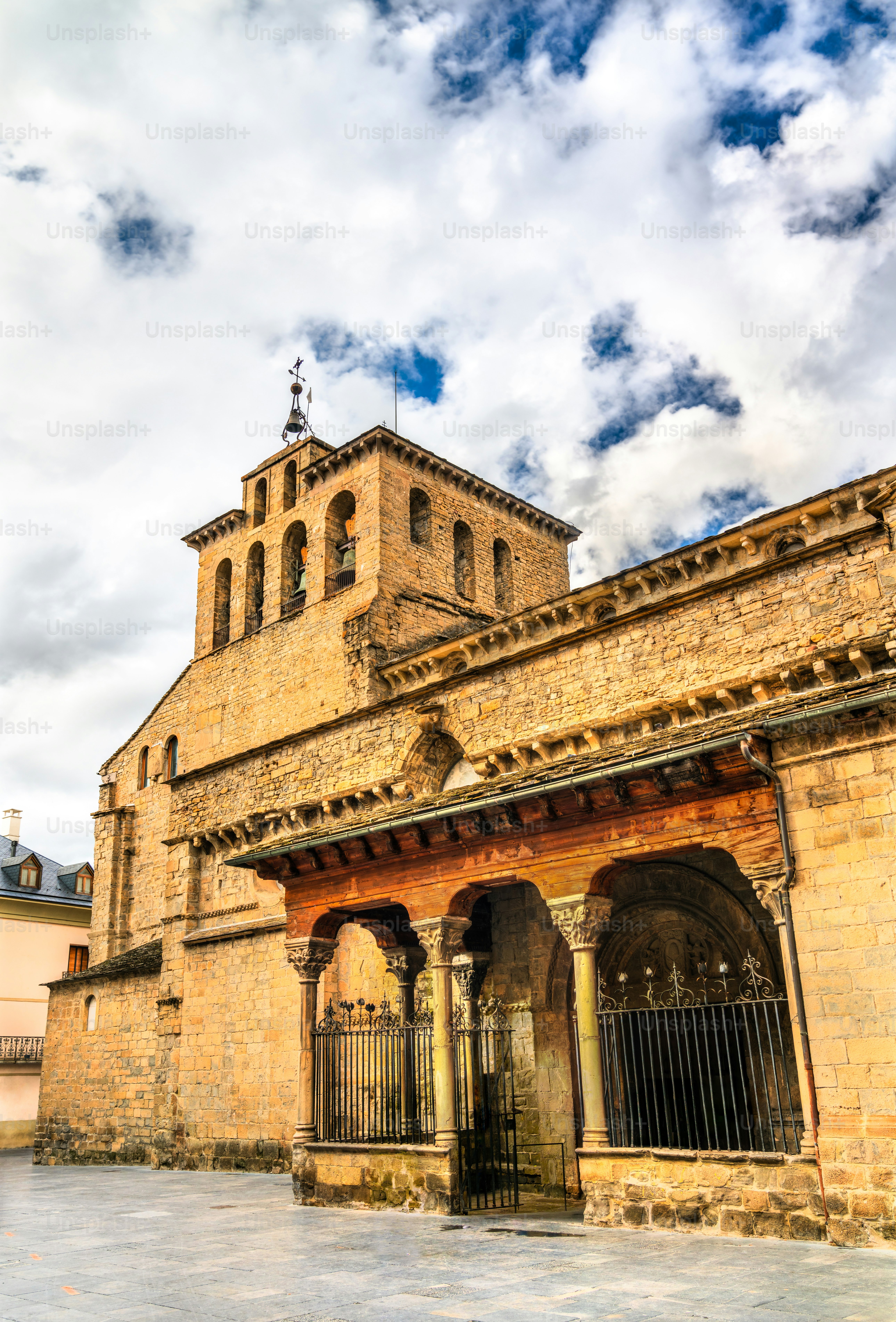 San Pedro Cathedral of Jaca in Aragon, Spain photo – Color image Image ...